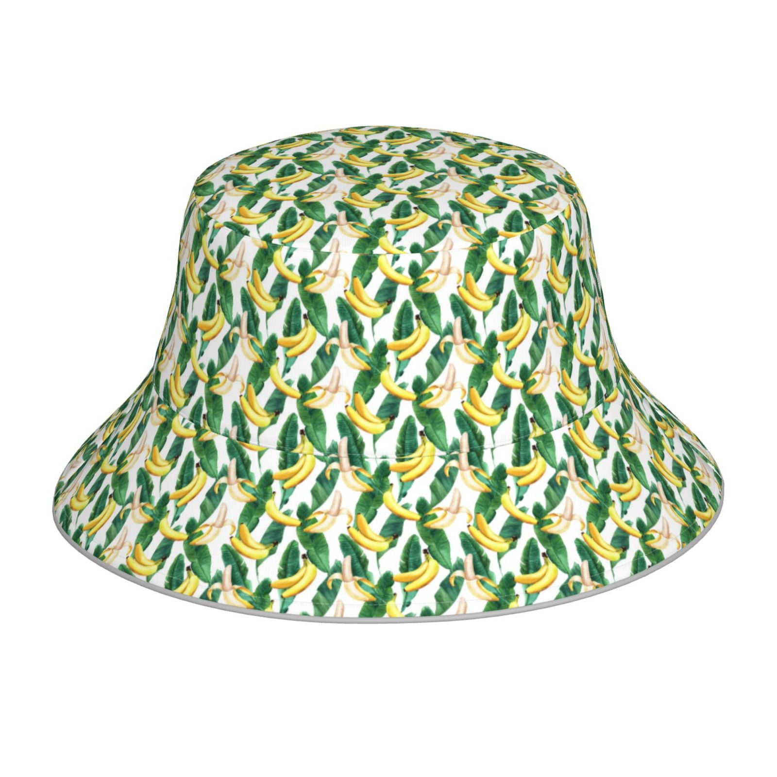 Honeii Banana Tree Leaves for Unisex Bucket Hat Waterproof Rain Hat ...