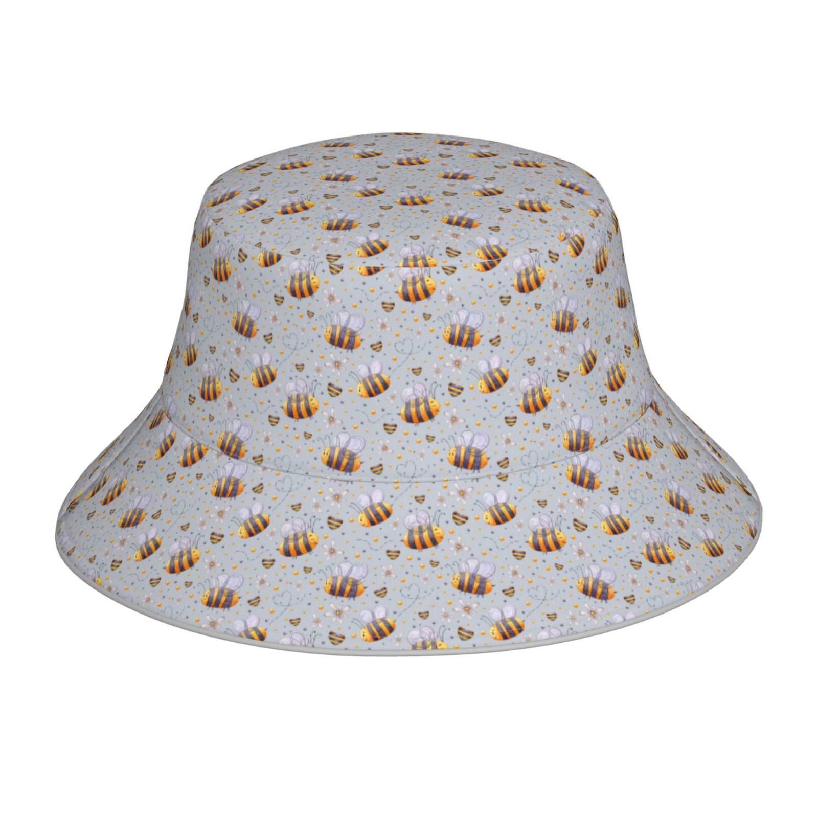 Honeii Bee for Unisex Bucket Hat Waterproof Rain Hat Reversible Shiny ...