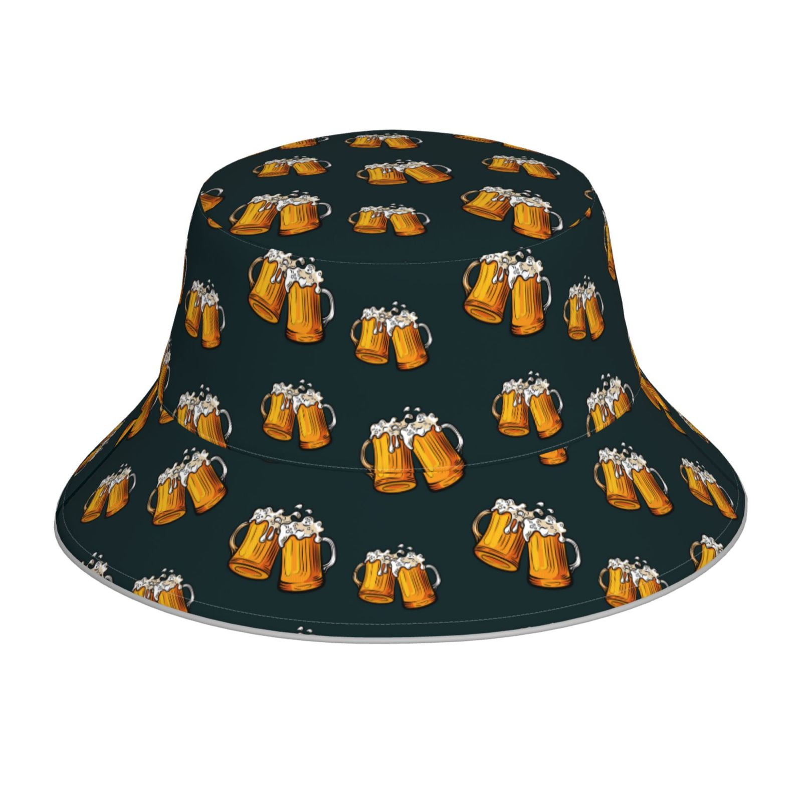 Honeii Beer for Unisex Bucket Hat Waterproof Rain Hat Reversible Shiny ...