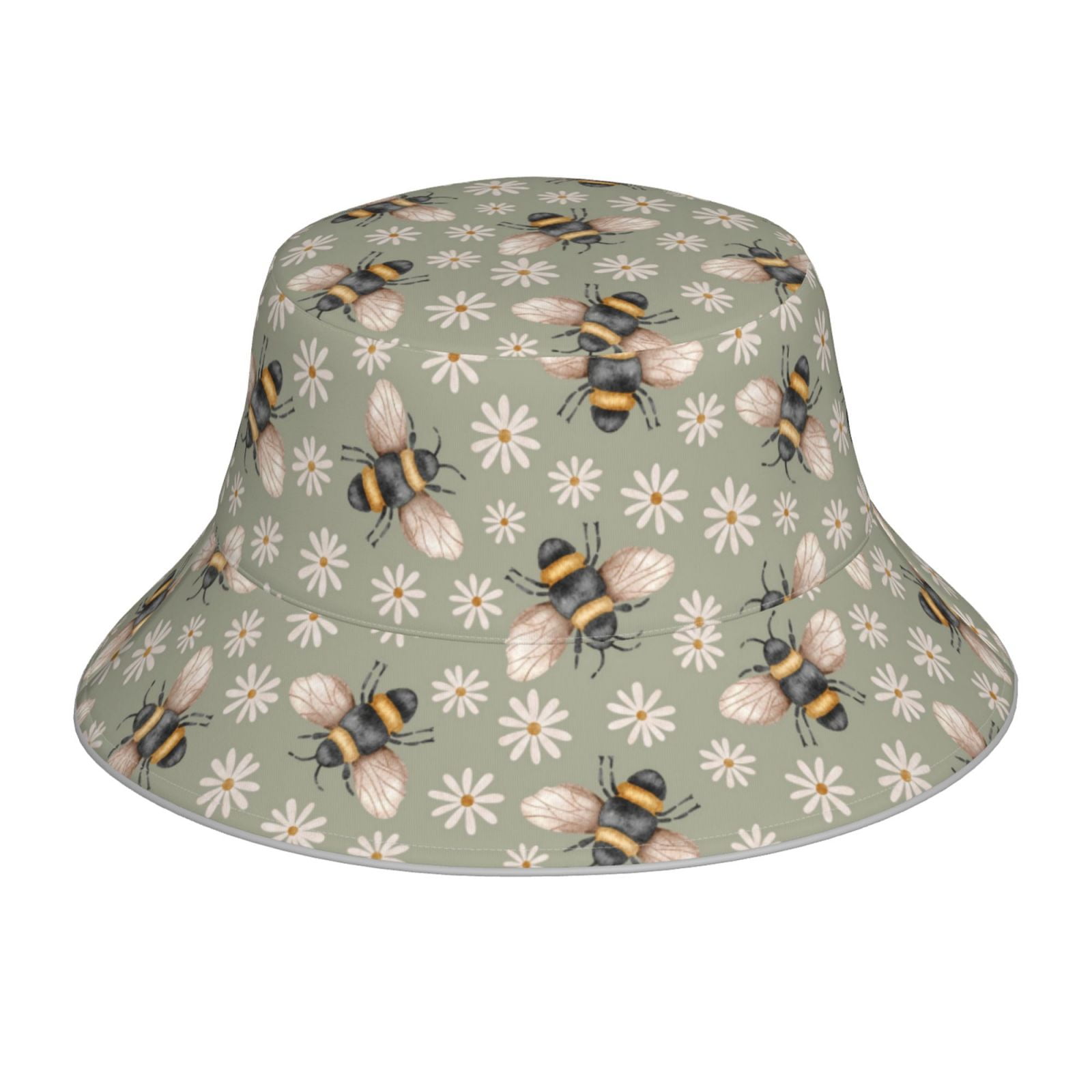Honeii Bees And Chamomile for Unisex Bucket Hat Waterproof Rain Hat ...