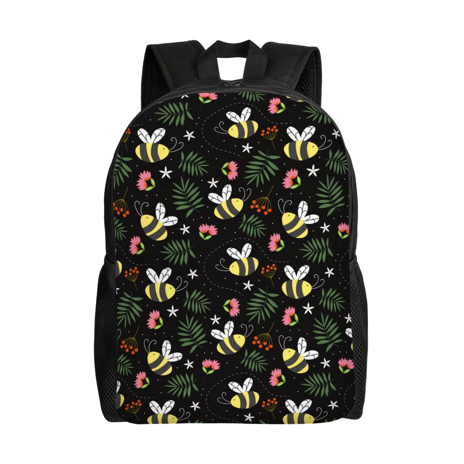 Honeii Bees Print Laptop Backpack for Work, College, Travel, Daily ...