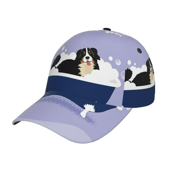 Honeii Bernese Mountain Dog Sitting Bath Tub Print Hat, Women's ...