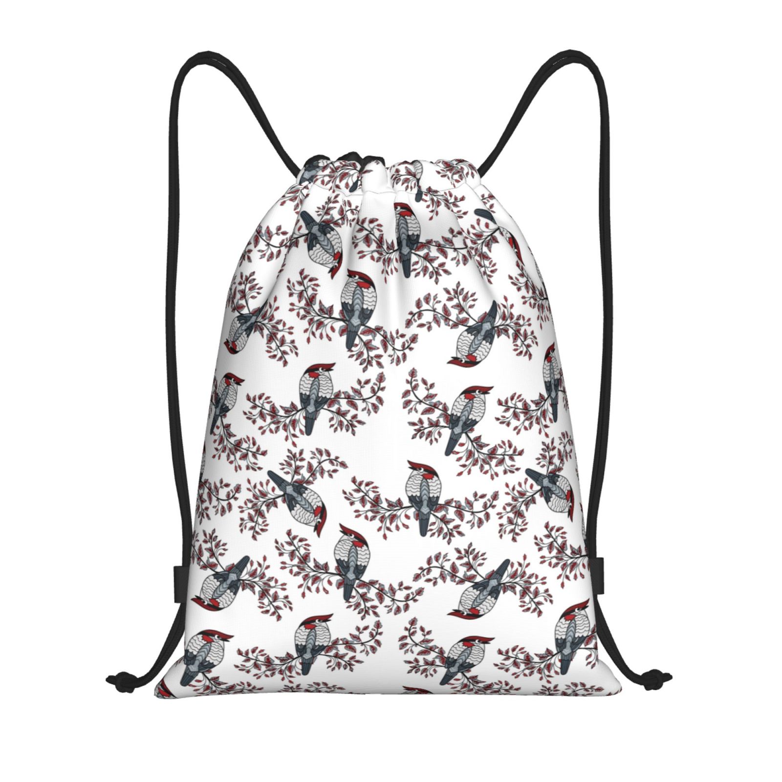Honeii Bird Print Drawstring Backpack,Drawstring Bags String Backpack ...