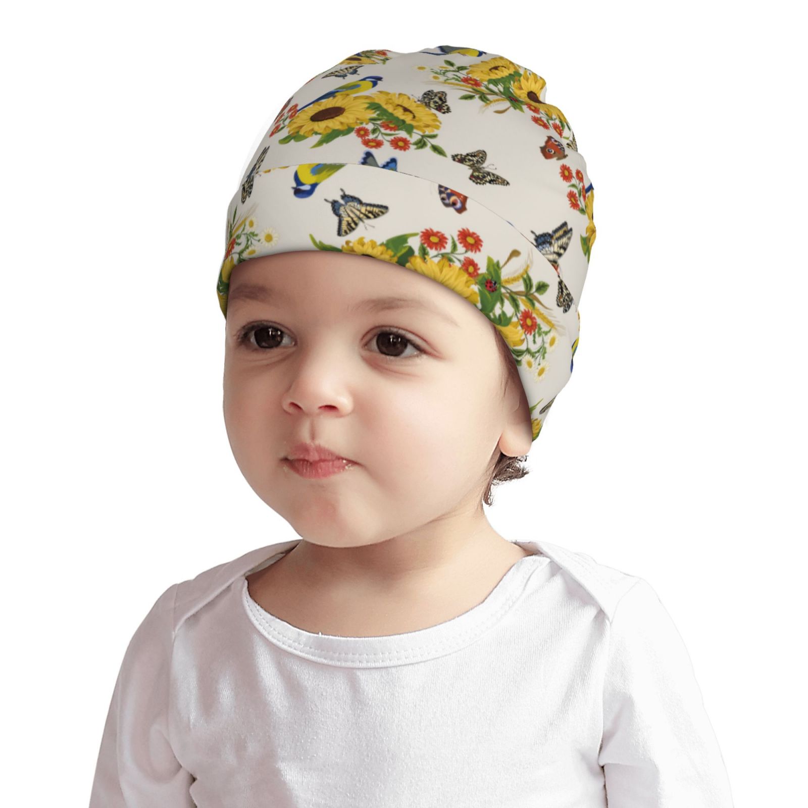 Honeii Bird Sunflowers or Baby Beanie 0-6 Months 6-12-24 Months Kids ...