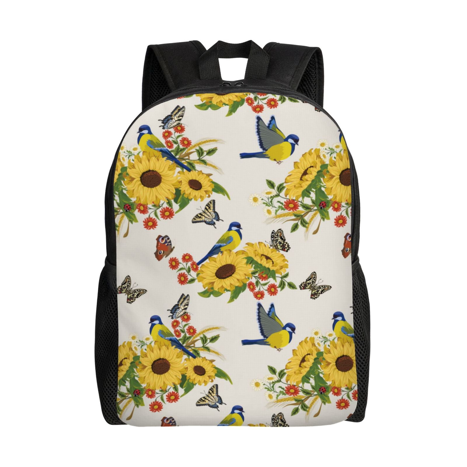Honeii Bird Sunflowers Print Laptop Backpack for Work, College, Travel ...