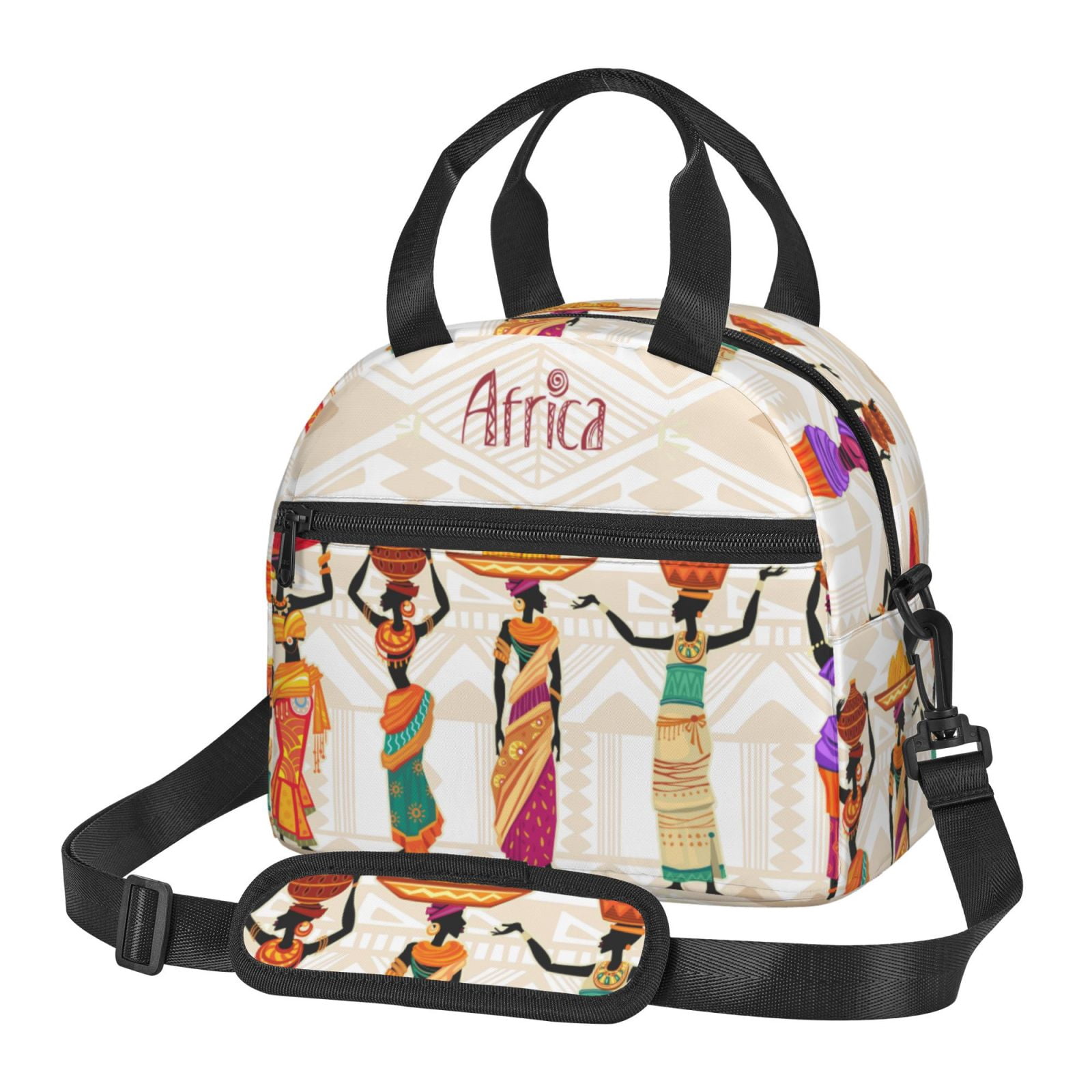 Honeii Black African Woman for Insulated Lunch Box, Lunch Bag Lunch Cag ...