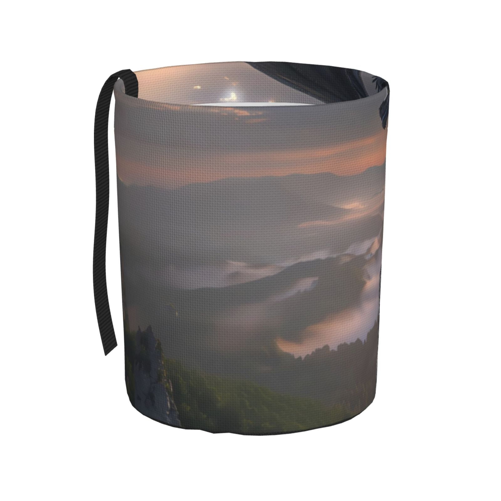 Honeii Black Dragon Cliff Dawn Print Waterproof Car Trash Can ...