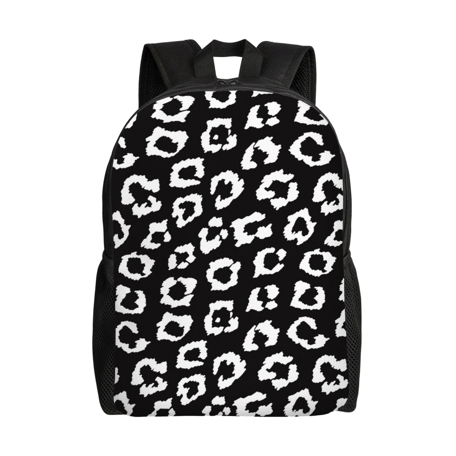 Honeii Black Leopard Print Laptop Backpack for Work, College, Travel, Daily Backpacks for Men ...