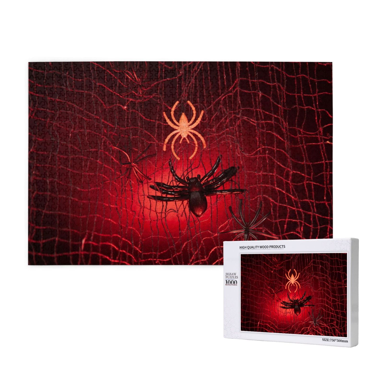 Honeii Black Spider Web With Spiders Pattern 1000 Piece Puzzles for ...