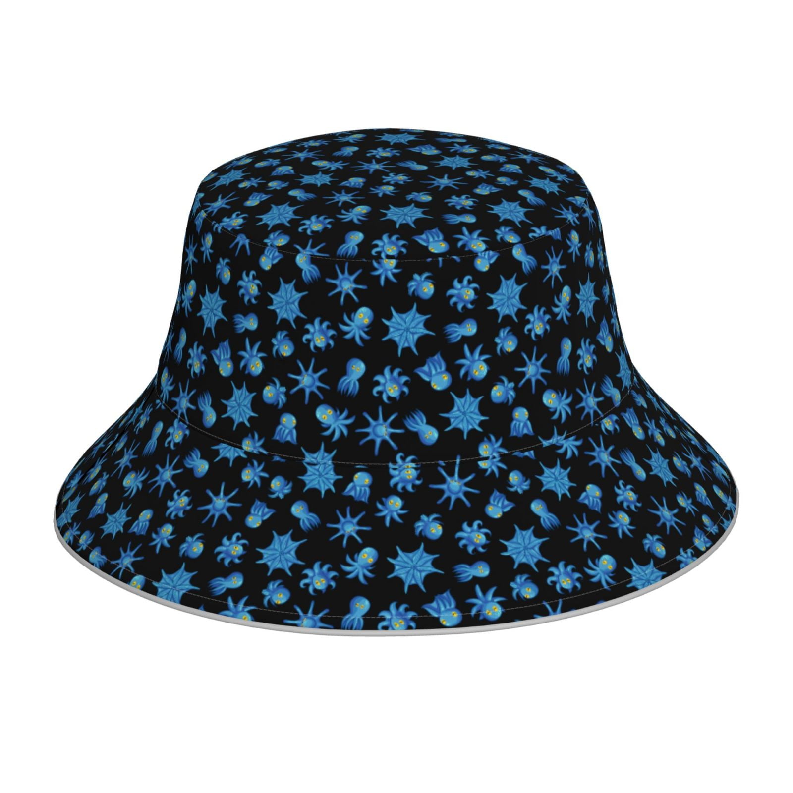 Honeii Blue Octopus for Unisex Bucket Hat Waterproof Rain Hat ...