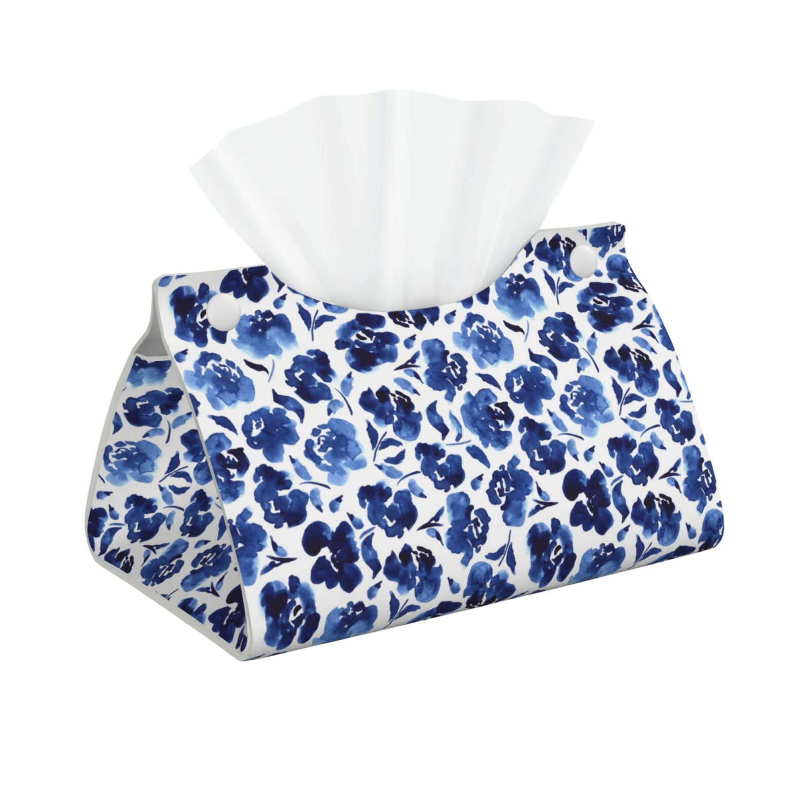 Honeii Blue Roses for Tissue Box Cover/Holder - Covers Rectangular ...