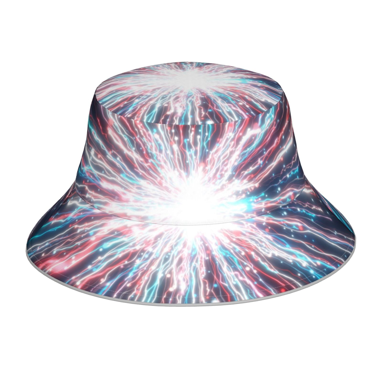 Honeii Blue Swirl Fireworks for Unisex Bucket Hat Waterproof Rain Hat ...
