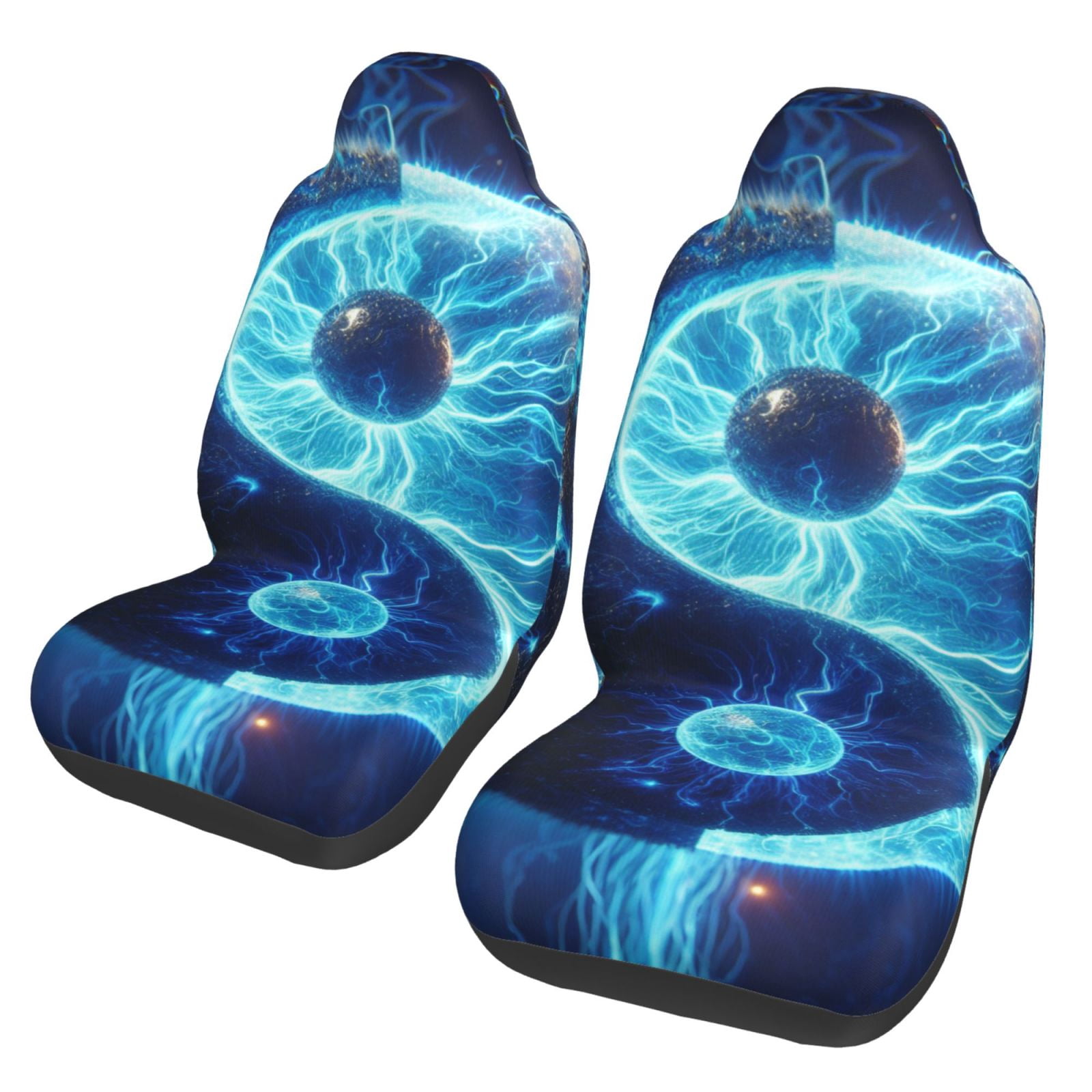 Honeii Blue Yin And Yang Print Car Seat Covers 2 Pieces, Full Set ...