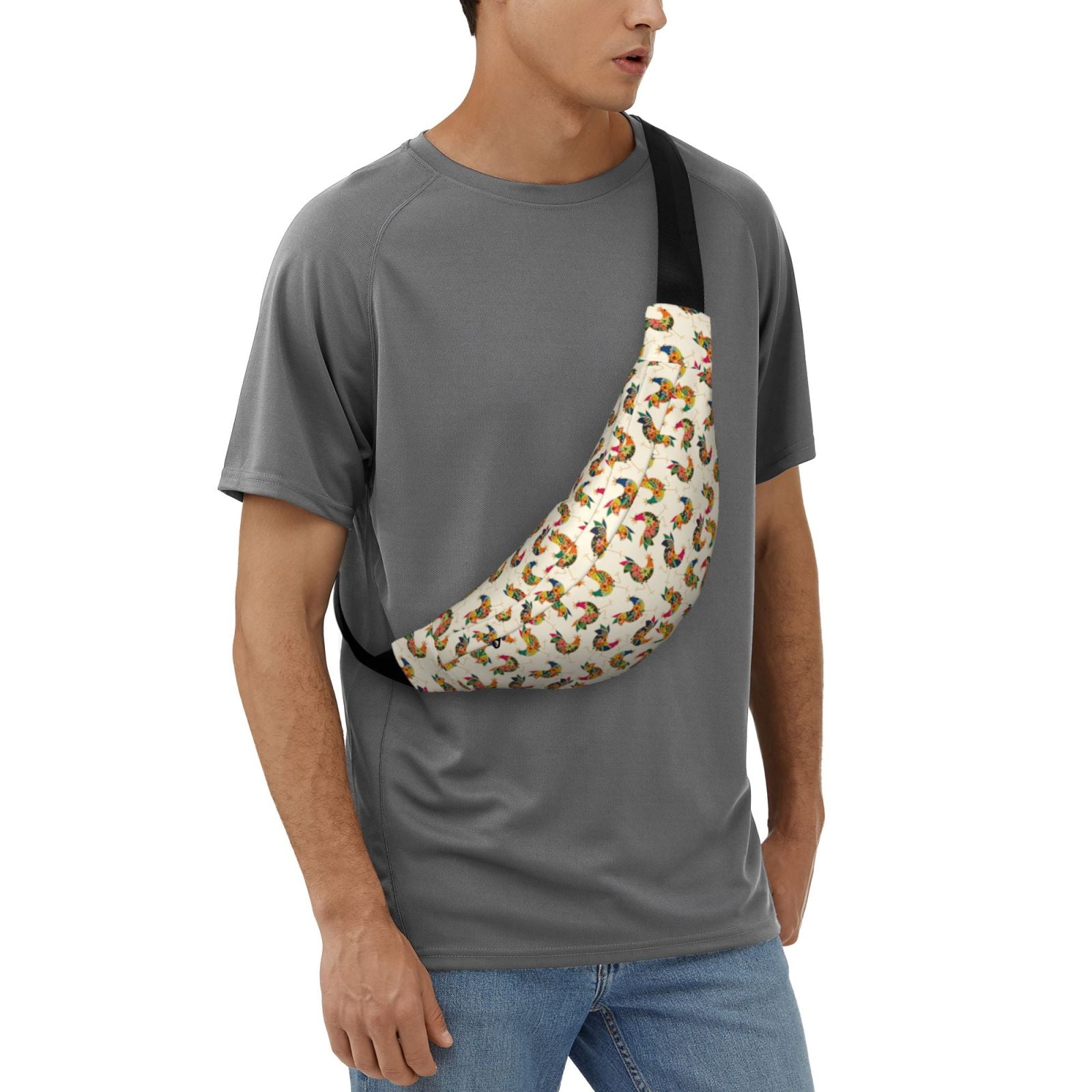 Honeii Boho Chicken Pattern Sling Bag for Women Men Crossbody Sling ...