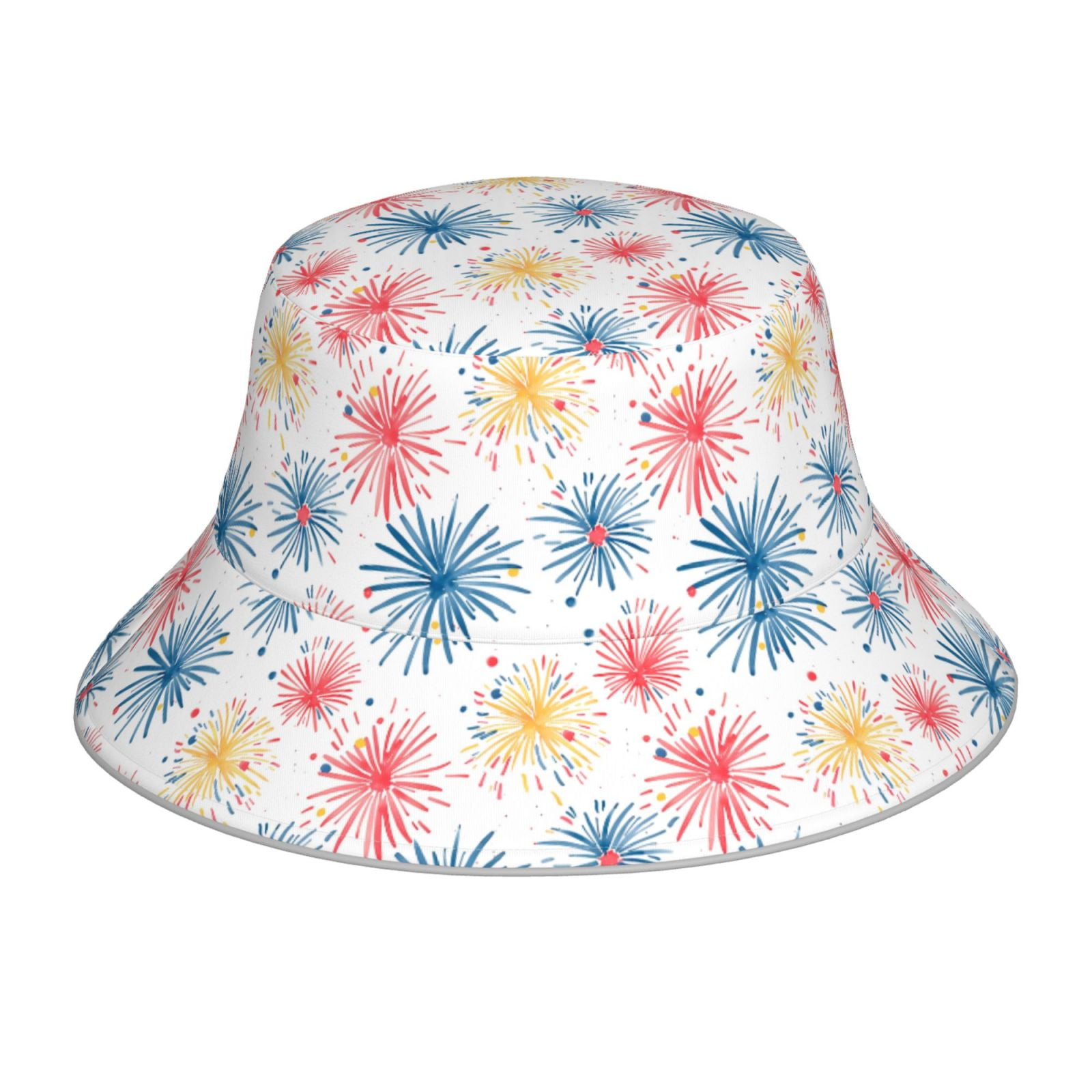 Honeii Bright Colorful Fireworks for Unisex Bucket Hat Waterproof Rain ...