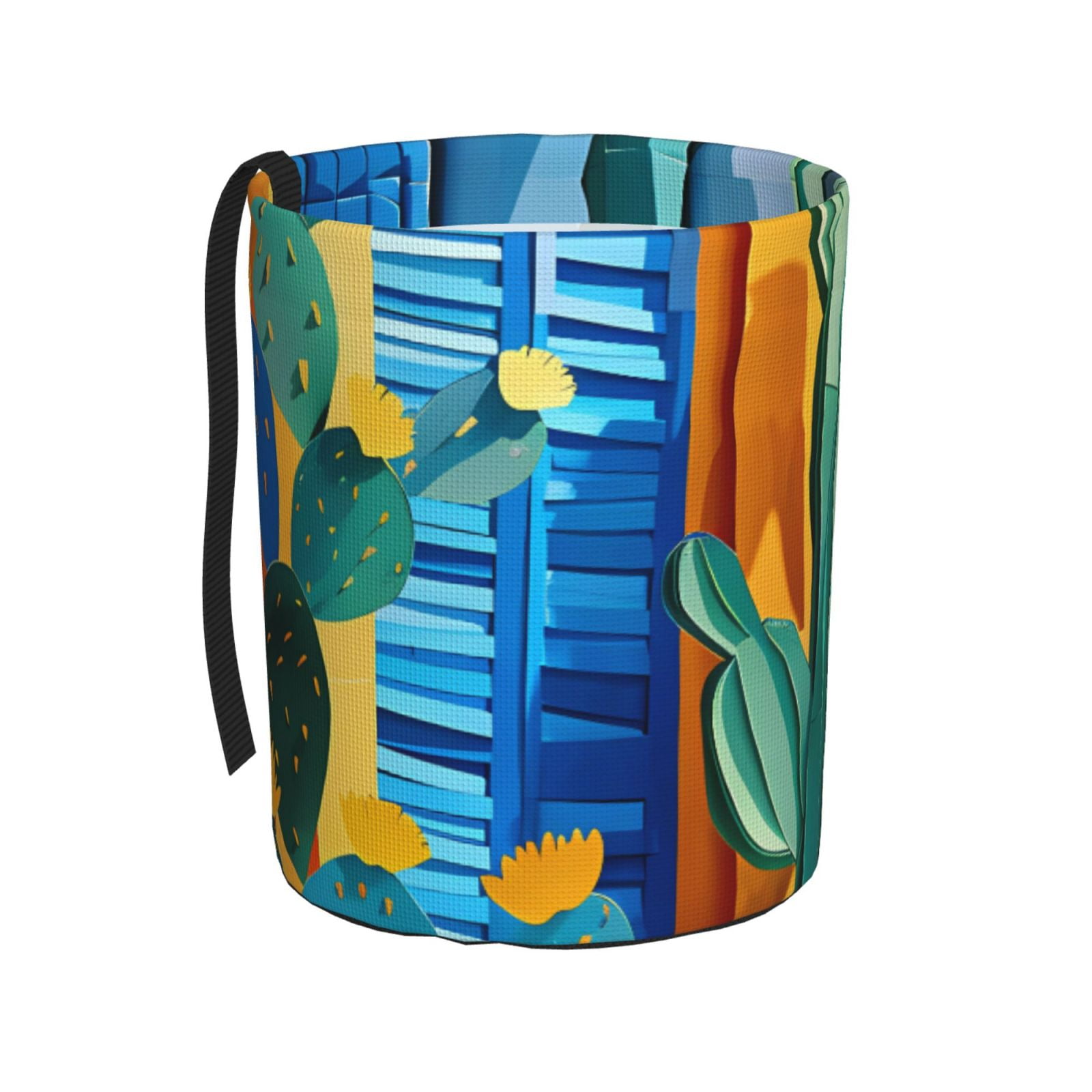 Honeii Bright Paper Cactus Scene Print Waterproof Car Trash Can ...