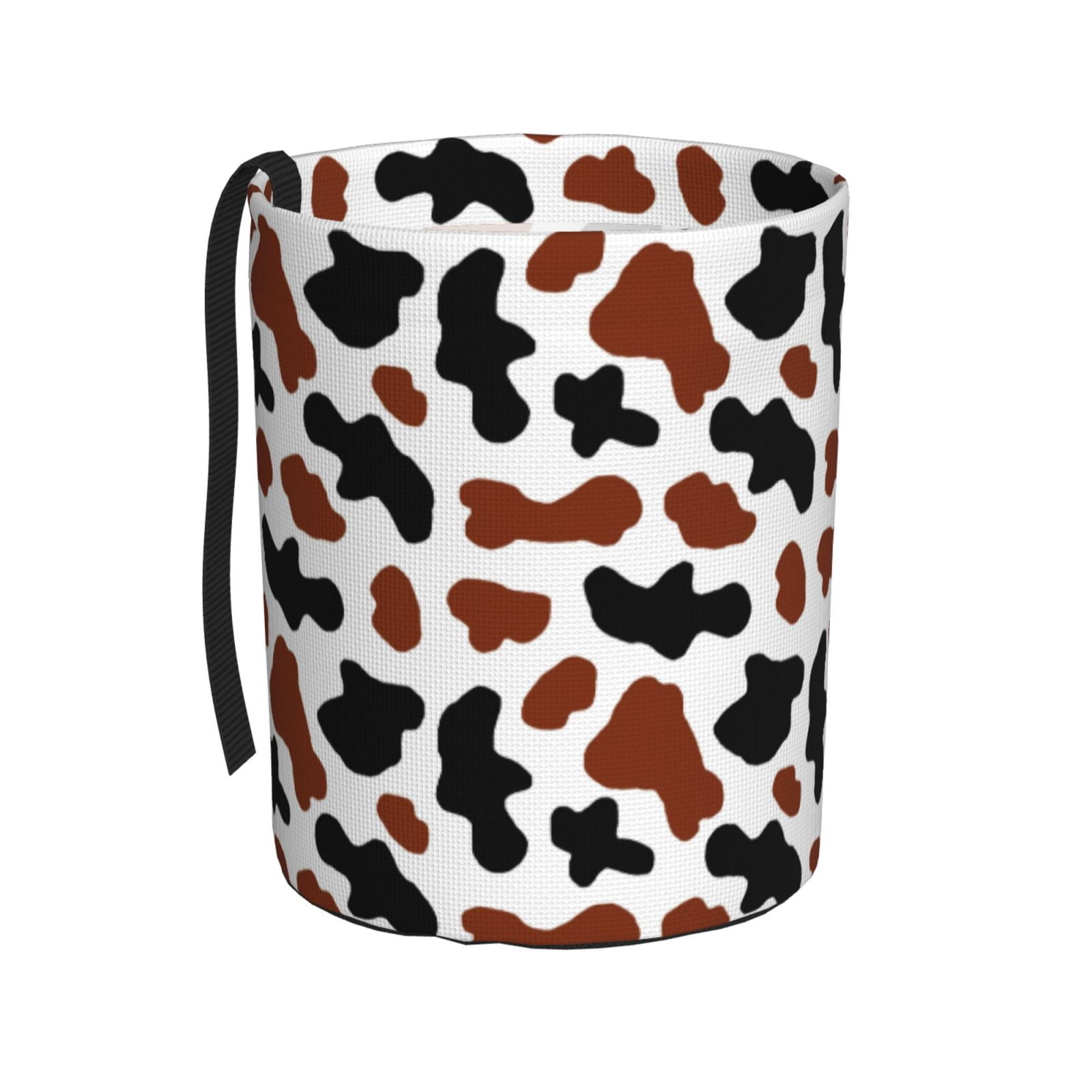 Honeii Brown Black Cow Print Waterproof Car Trash Can,Waterproof ...