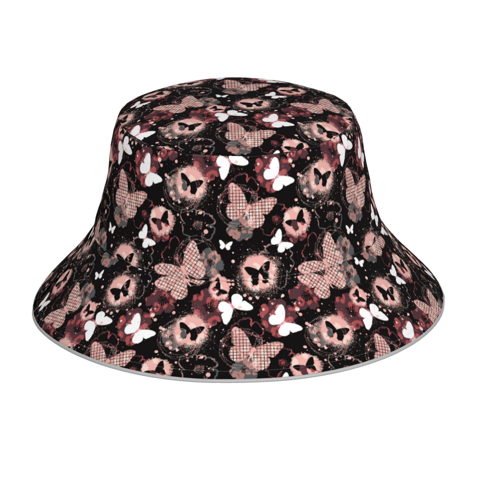Honeii Butterfly for Unisex Bucket Hat Waterproof Rain Hat Reversible ...