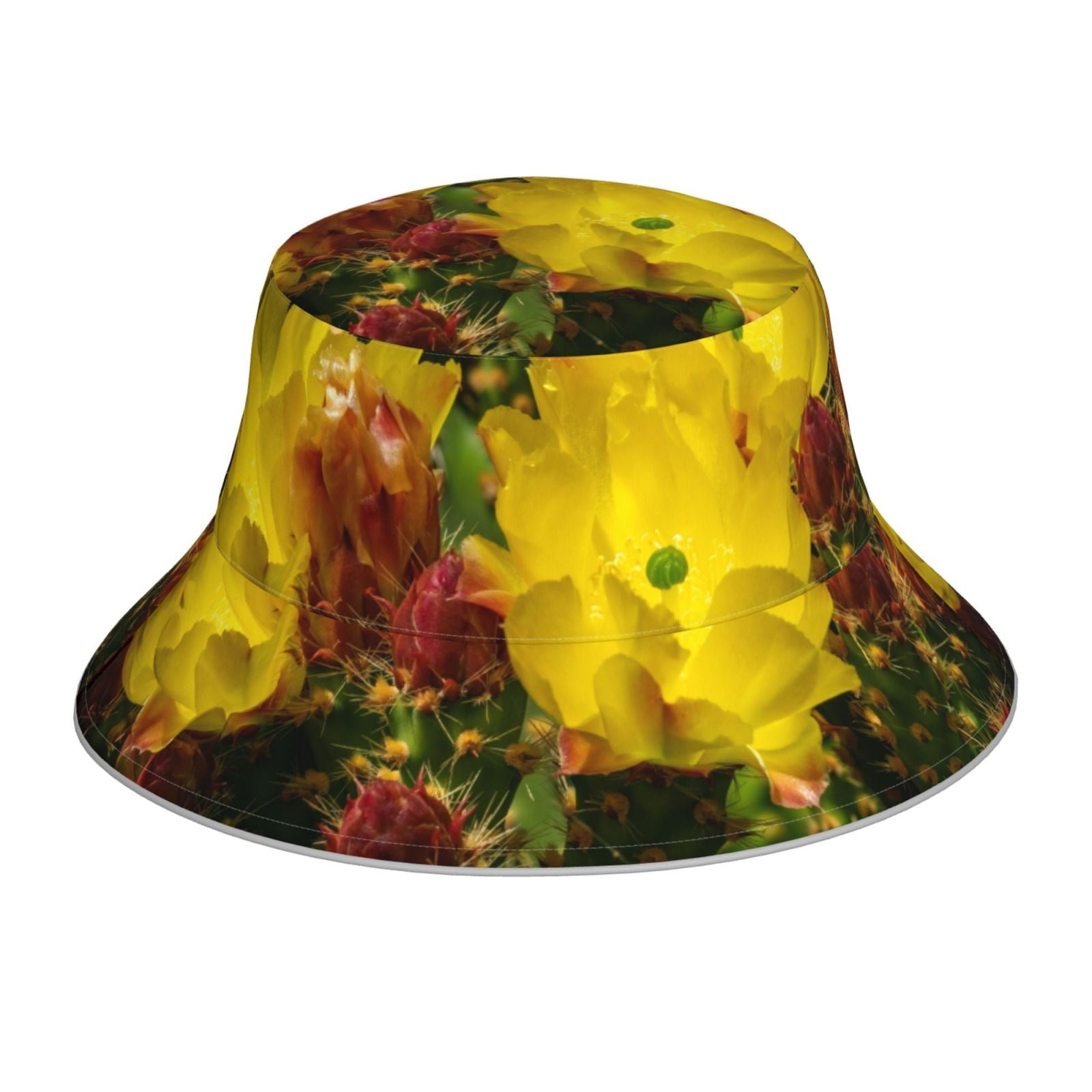 Honeii Cactus Flowers for Unisex Bucket Hat Waterproof Rain Hat ...
