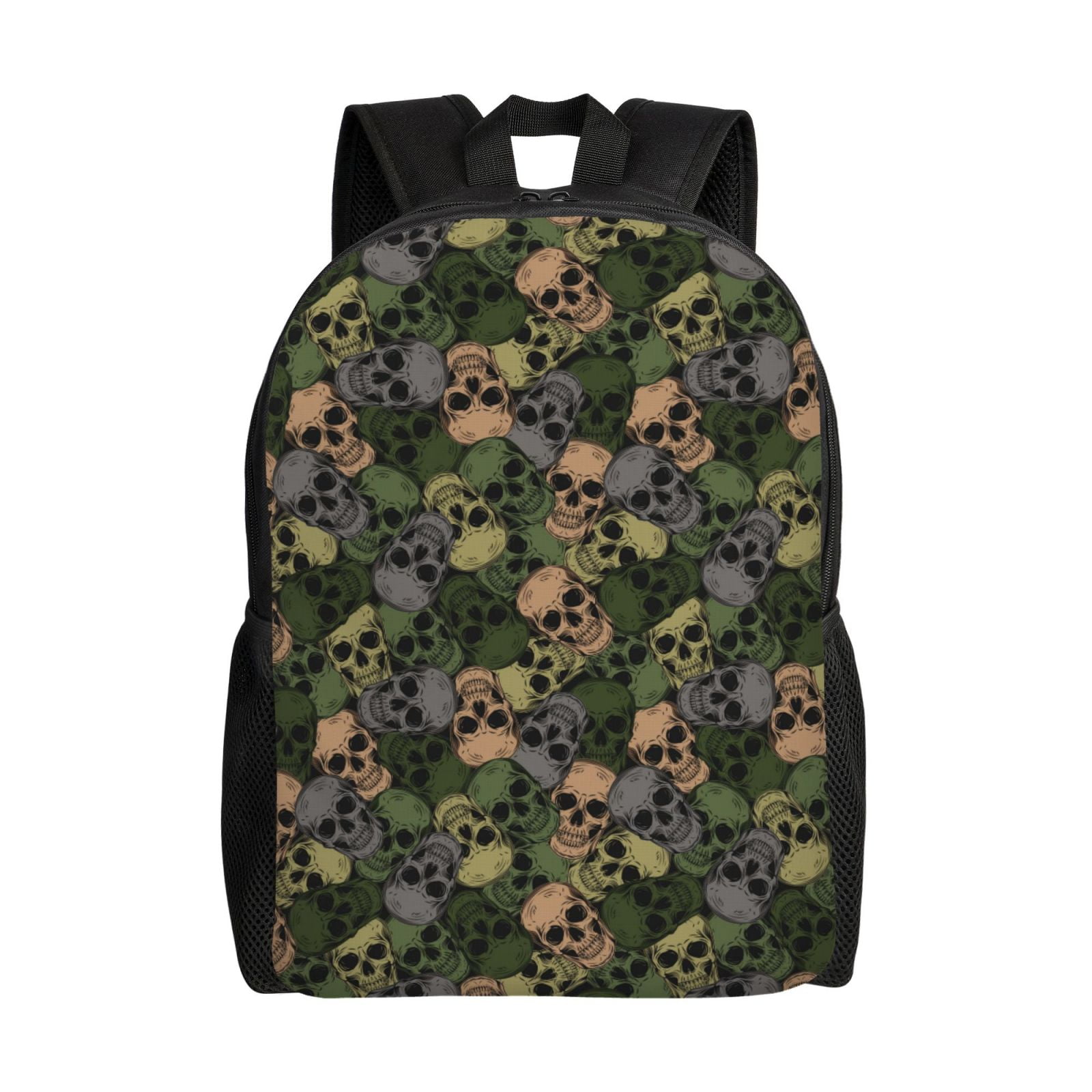 Honeii Camouflage Skulls Print Laptop Backpack for Work, College ...