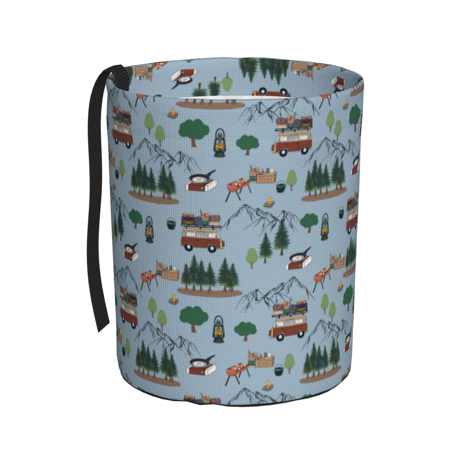 Honeii Camping Caravan Print Waterproof Car Trash Can,Waterproof ...