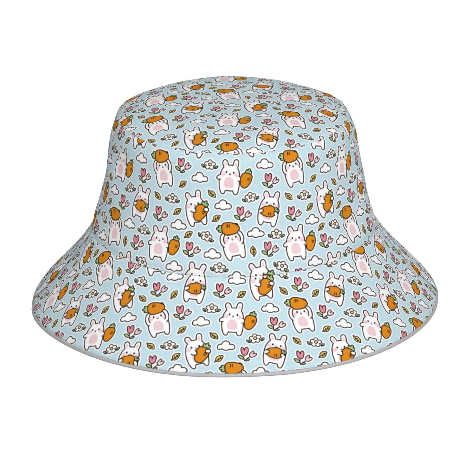 Honeii Carrot Rabbit for Unisex Bucket Hat Waterproof Rain Hat ...