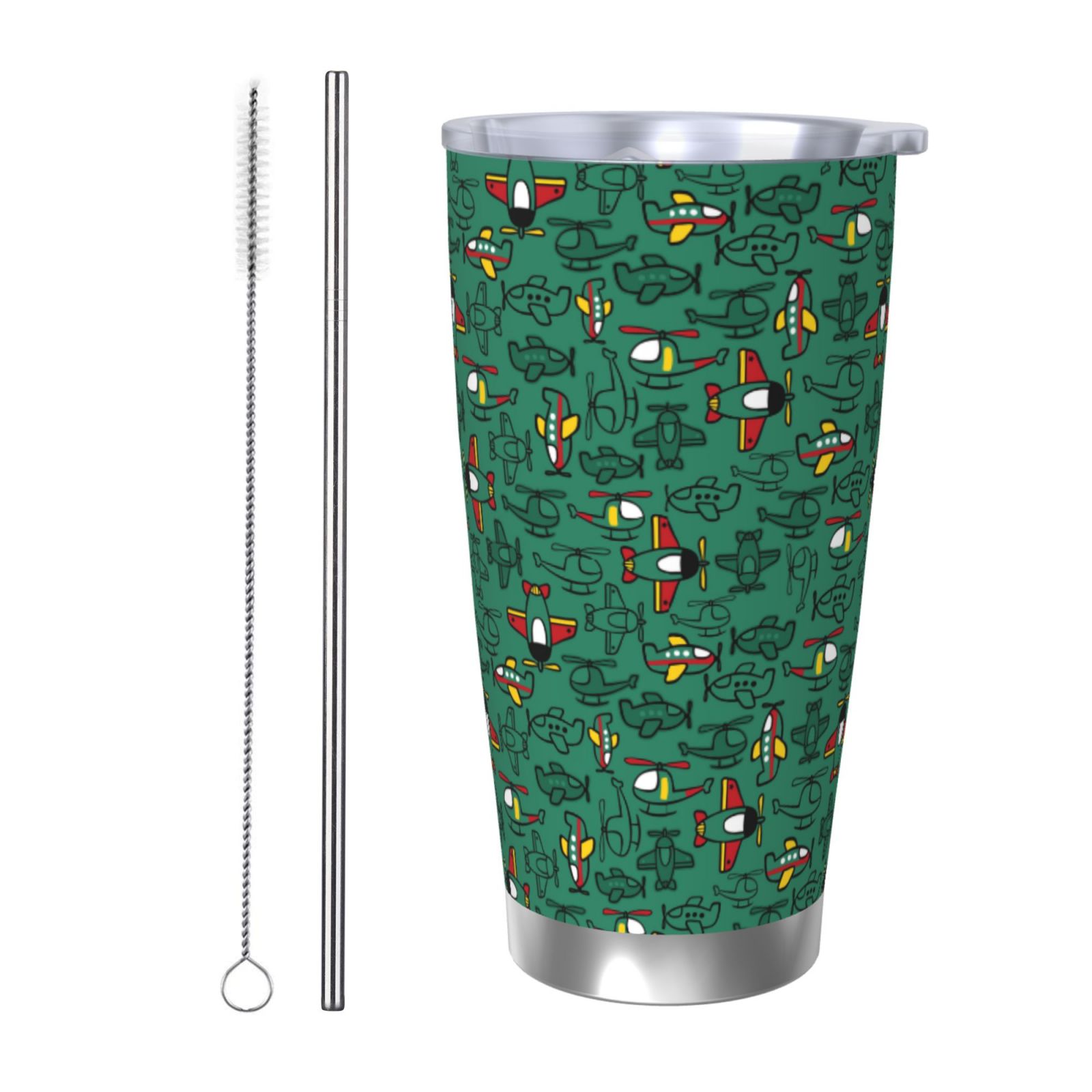 Honeii Cartoon Air Transportation Print 20OZ Car Cup, Insulated ...