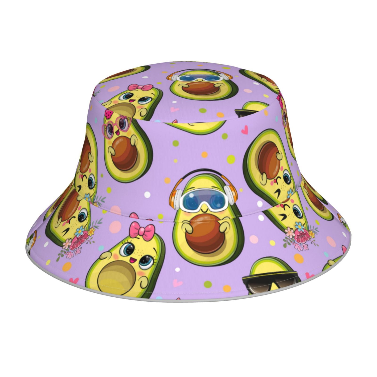 Honeii Cartoon Avocados for Unisex Bucket Hat Waterproof Rain Hat ...