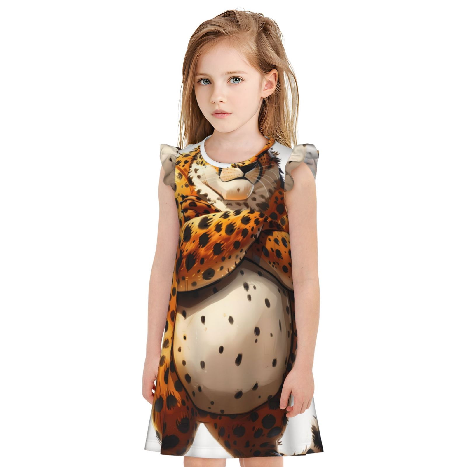 Honeii Cartoon Cheetah With Attitude Nightgowns Pajama Dresses ...