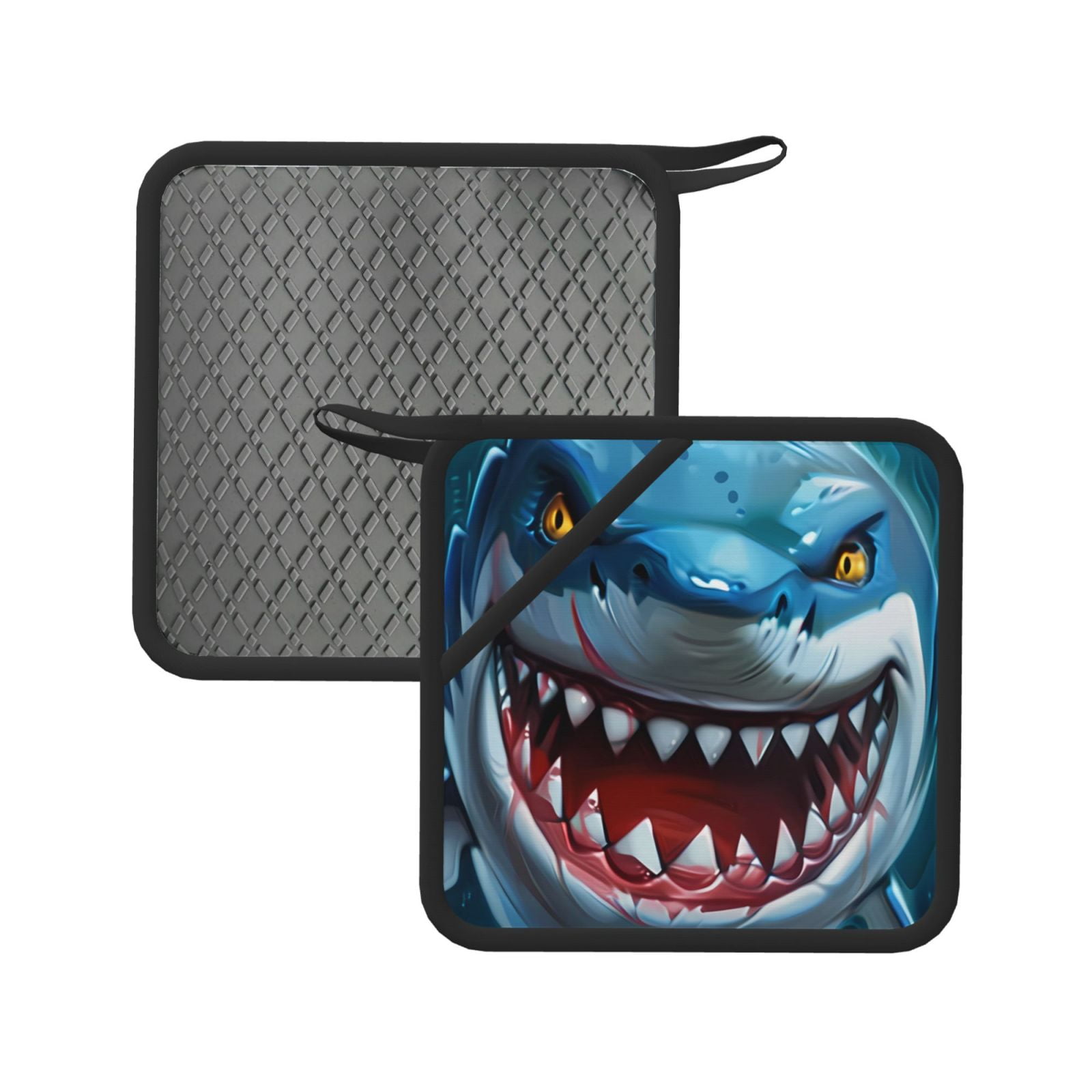 Honeii Cartoon Cute Shark for Silicone Trivets for Hot Pots and Pans ...