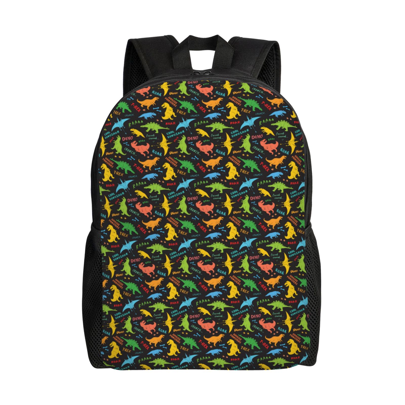 Honeii Cartoon Dino Print Laptop Backpack for Work, College, Travel ...