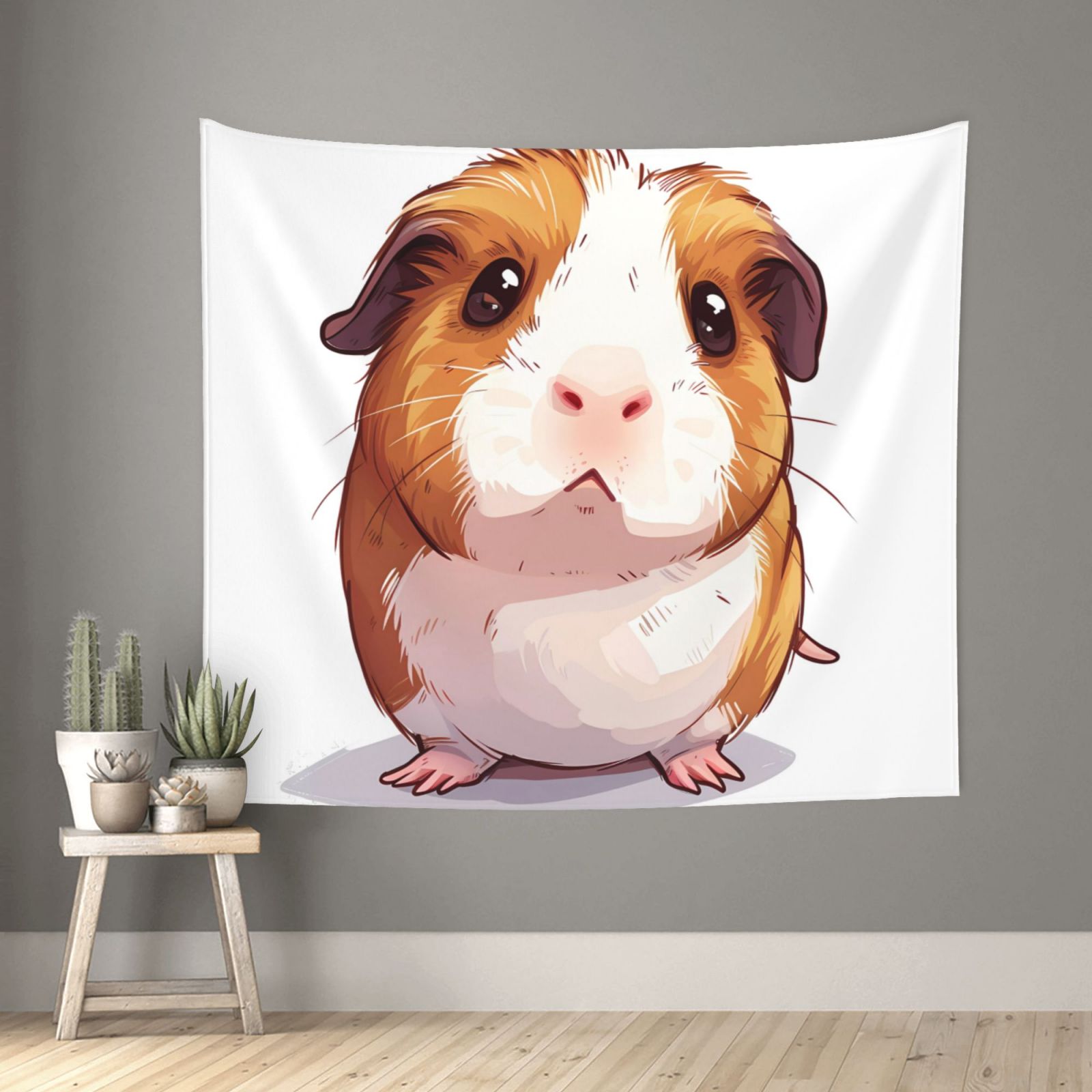Honeii Cartoon Guinea Pig print Tapestry for Bedroom, Tapestry Wall ...