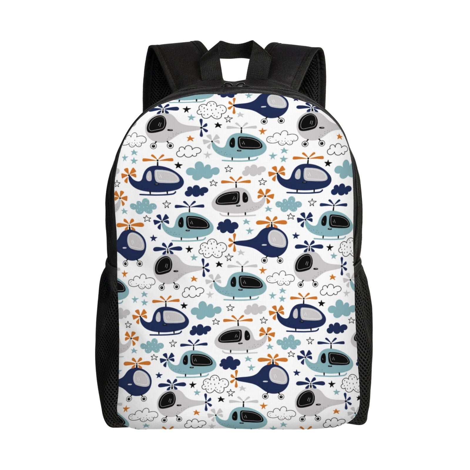 Honeii Cartoon Helicopters Print Laptop Backpack for Work, College ...
