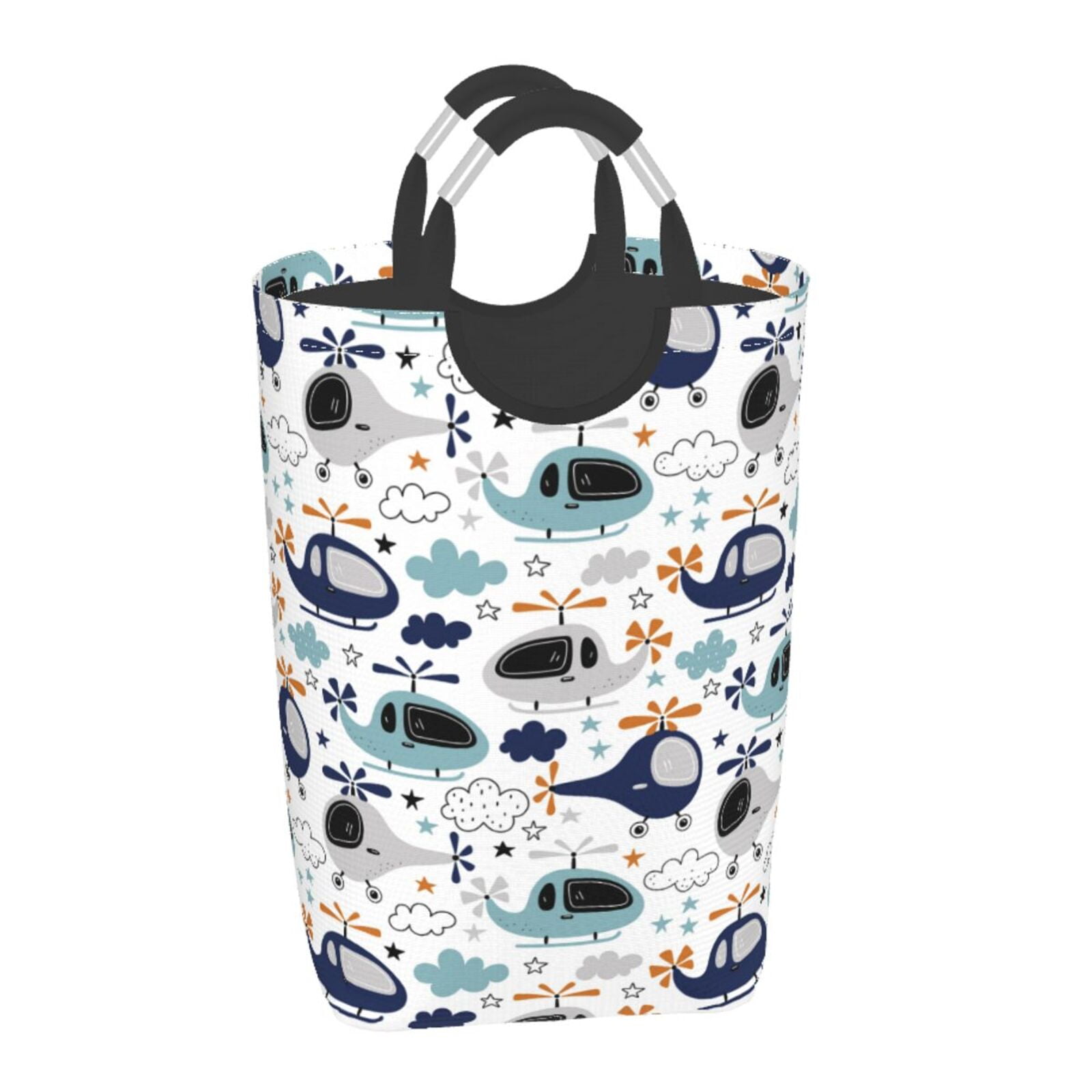 Honeii Cartoon Helicopters Print Laundry Hamper Collapsible Laundry ...