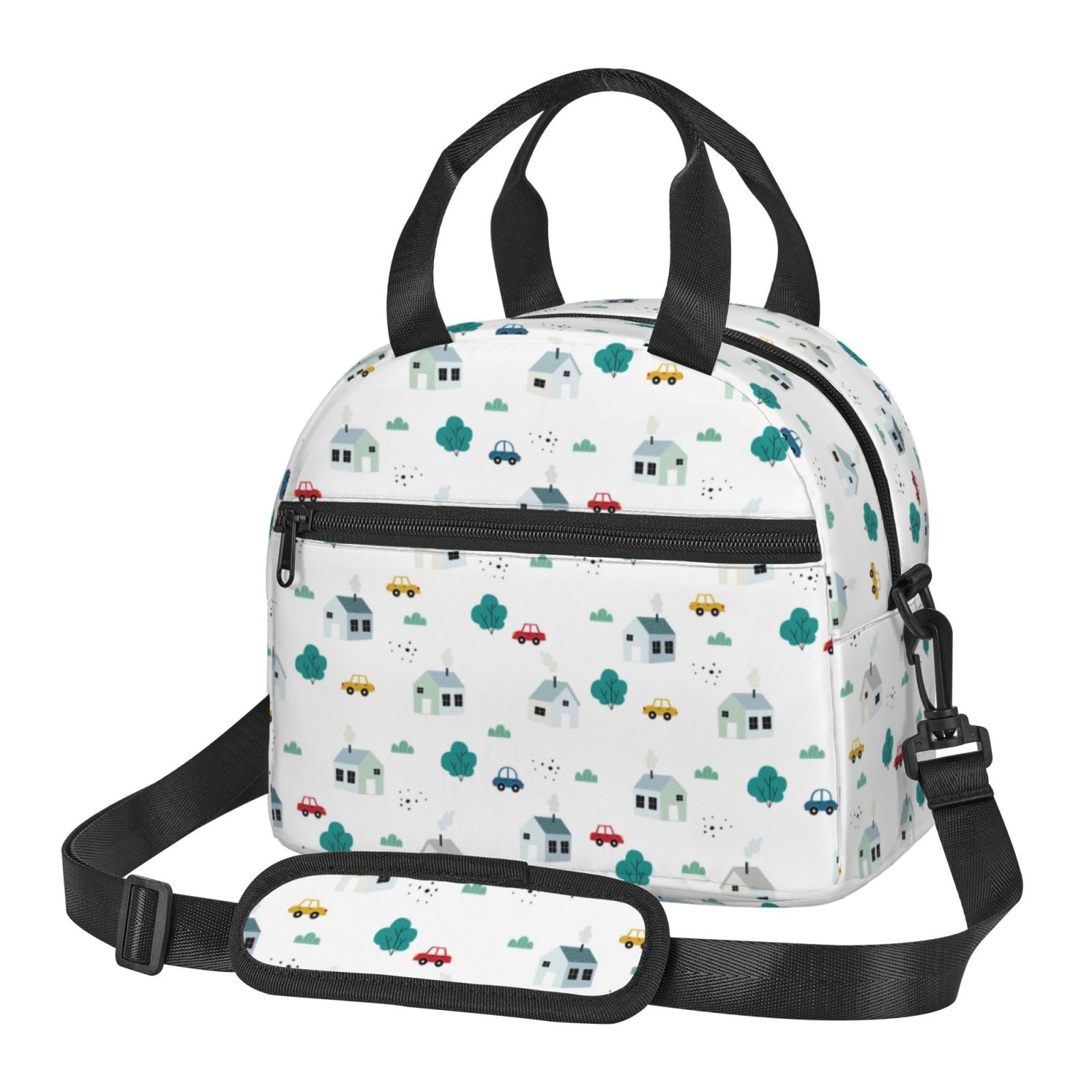 Honeii Cartoon House Car for Insulated Lunch Box, Lunch Bag Lunch Cag ...