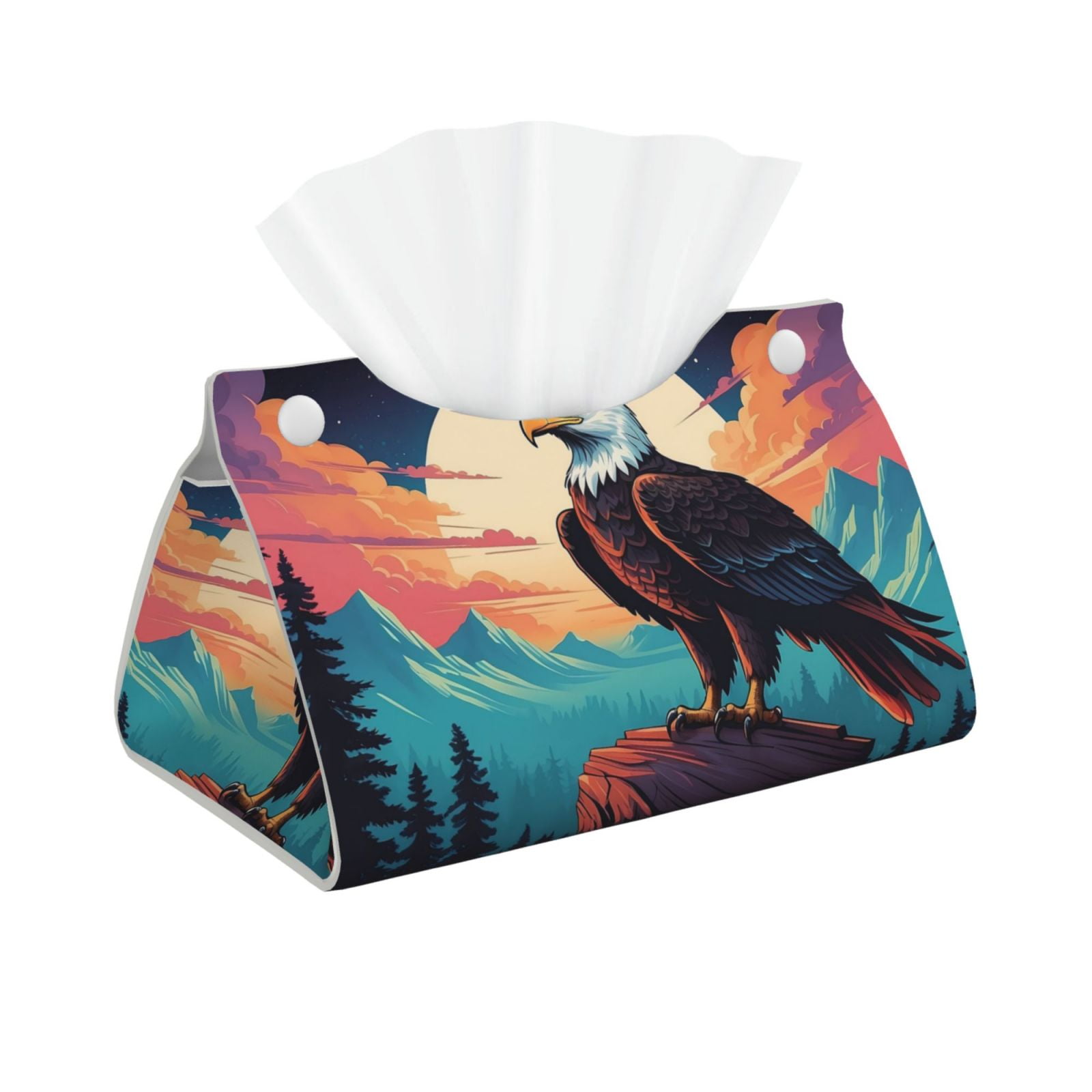 Honeii Cartoon Iceberg Bald Eagle for Tissue Box Cover/Holder - Covers ...