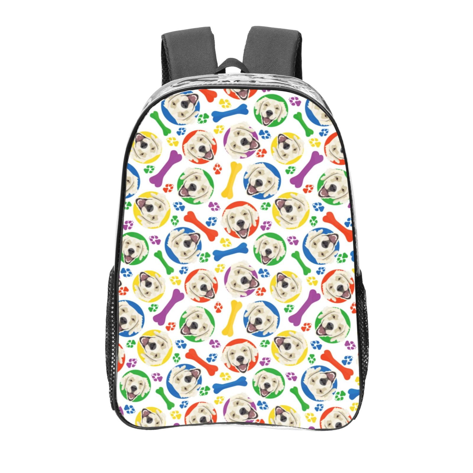 Honeii Cartoon Labrador Retriever Print Clear Backpack Heavy Duty ...