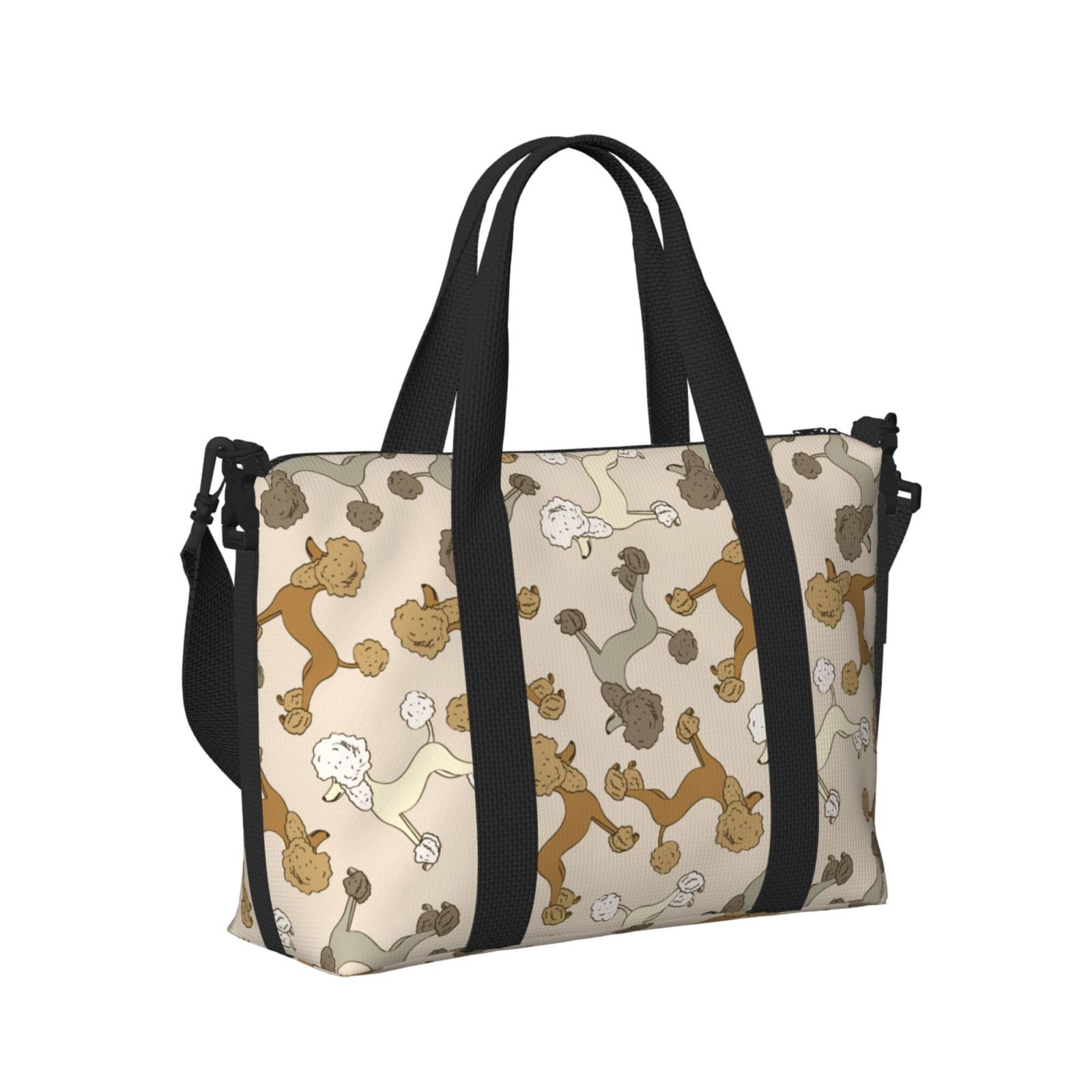 Honeii Cartoon Poodle Dog Print Hand Travel Bag,Travel Duffle Bag ...