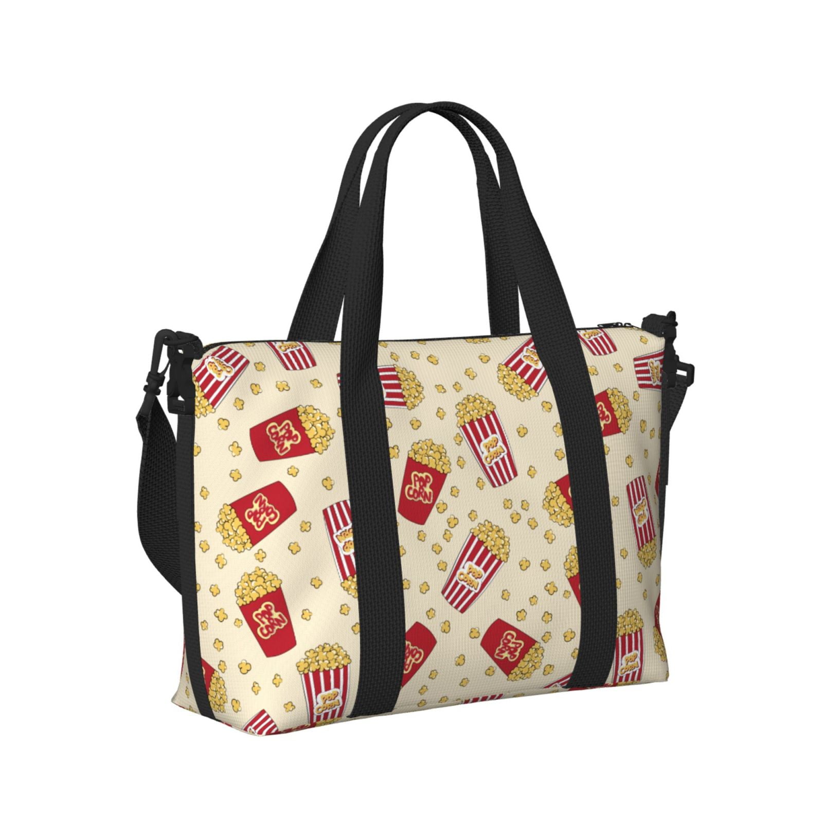 Honeii Cartoon Popcorn Print Hand Travel Bag,Travel Duffle Bag ...