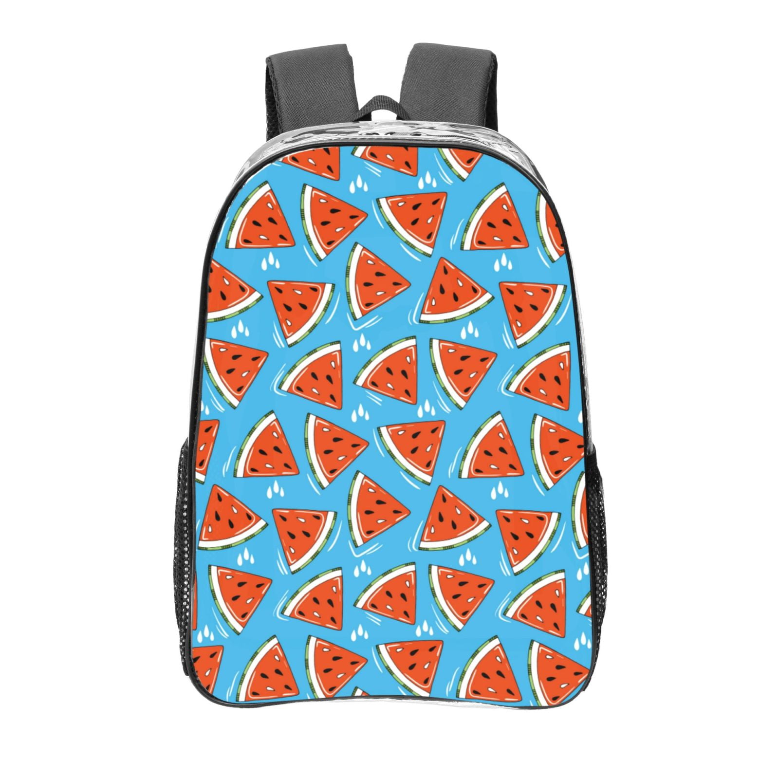 Honeii Cartoon Watermelon Print Clear Backpack Heavy Duty Transparent ...