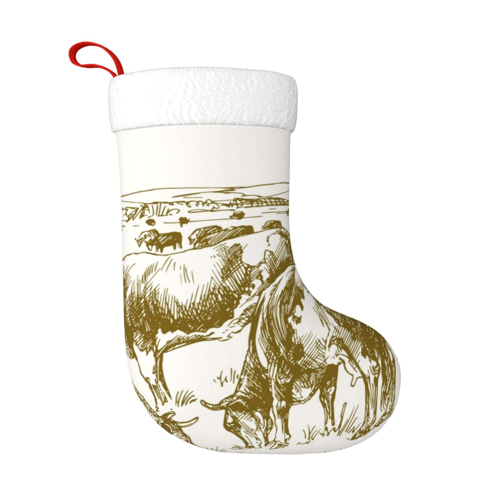 Honeii Cattle Drive By Two Cowboys 1 for Christmas Stocking,Large Xmas ...