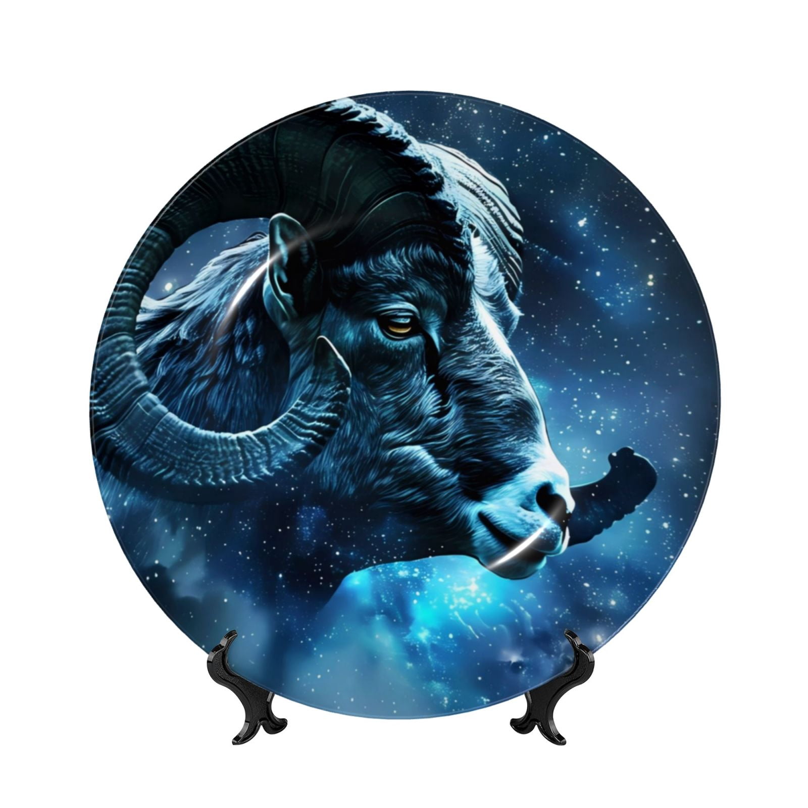 Honeii Celestial Ram Night Sky Print Elegant Bone China Decorative ...