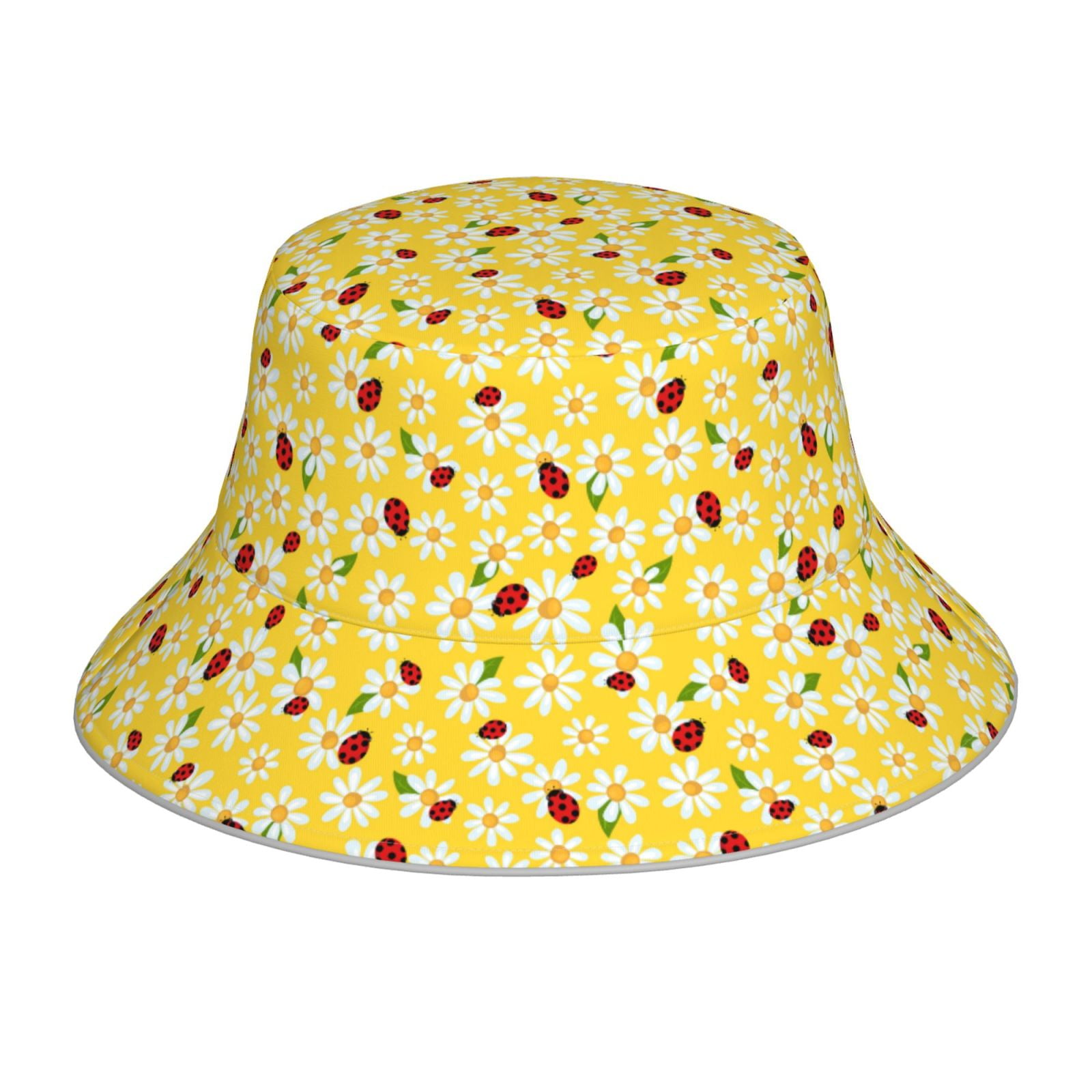 Honeii Chamomile And Ladybug for Unisex Bucket Hat Waterproof Rain Hat ...