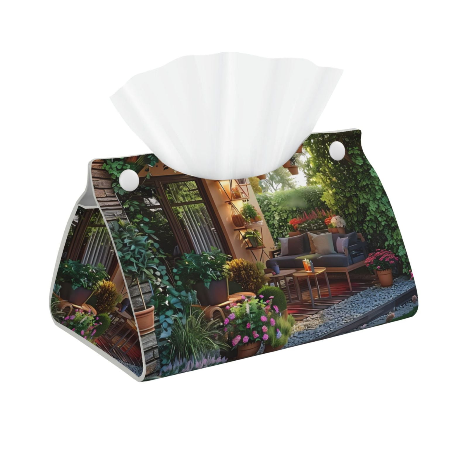 Honeii Charming Garden Patio for Tissue Box Cover/Holder - Covers ...