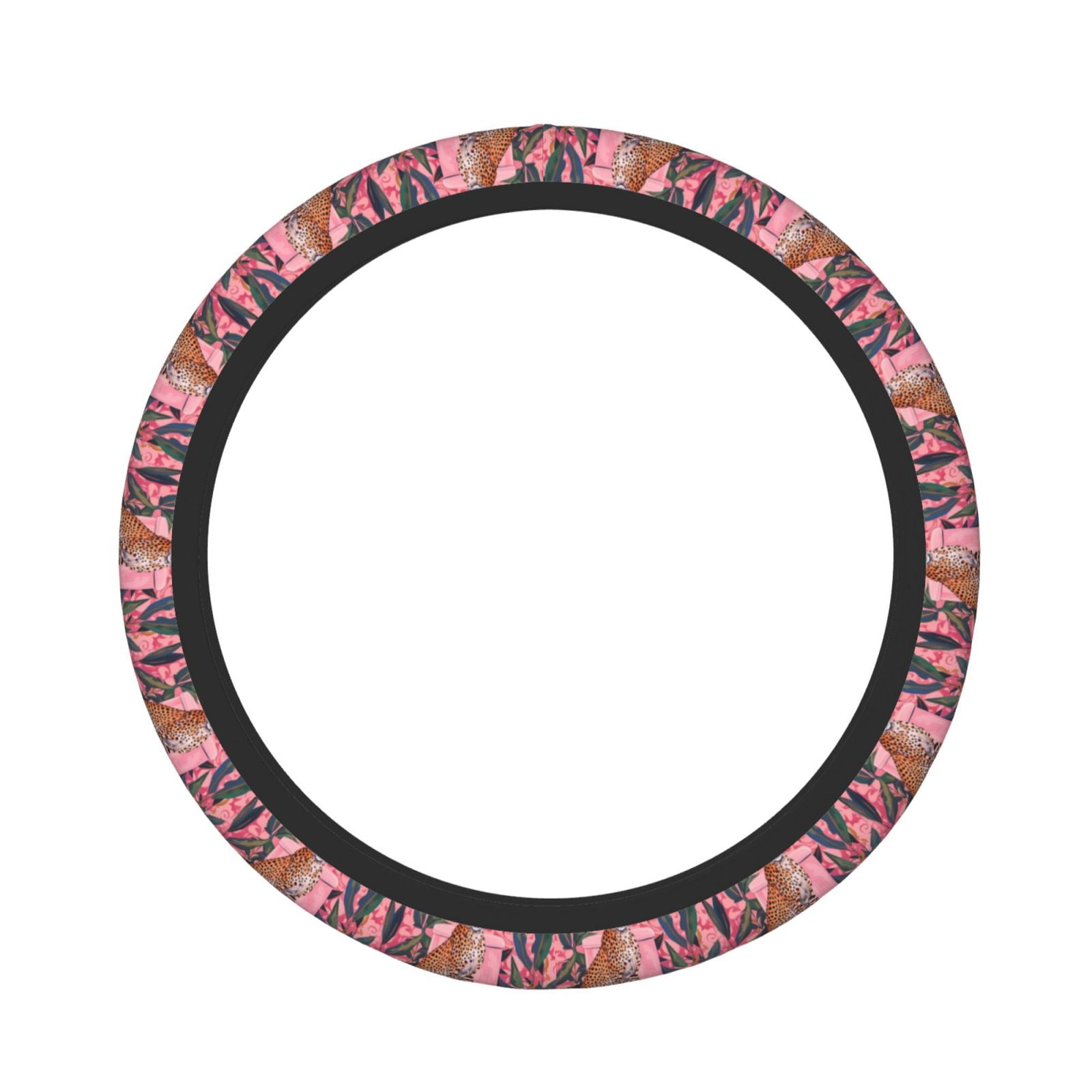 Honeii Cheetah On Toilet Humor Art Print Stretch Elastic Steering Wheel ...