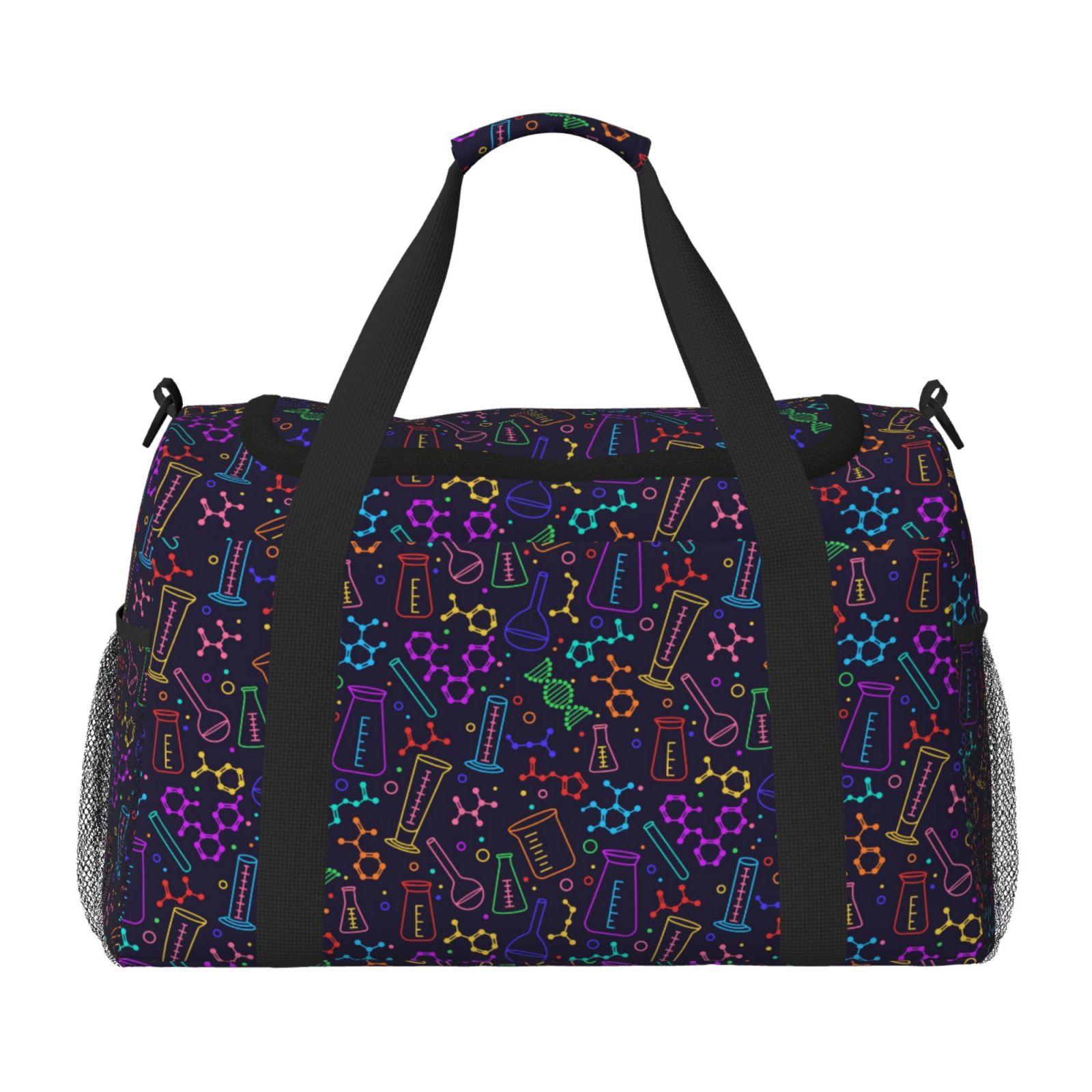 Honeii Chemistry Science Print Gym Bag,Carry on Weekender Overnight Bag ...