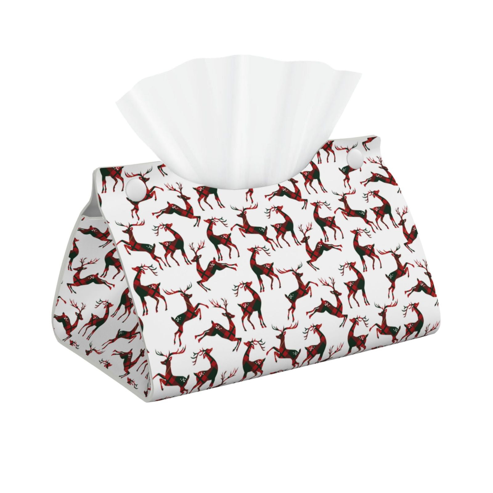Honeii Christmas Plaid Moose for Tissue Box Cover/Holder - Covers ...