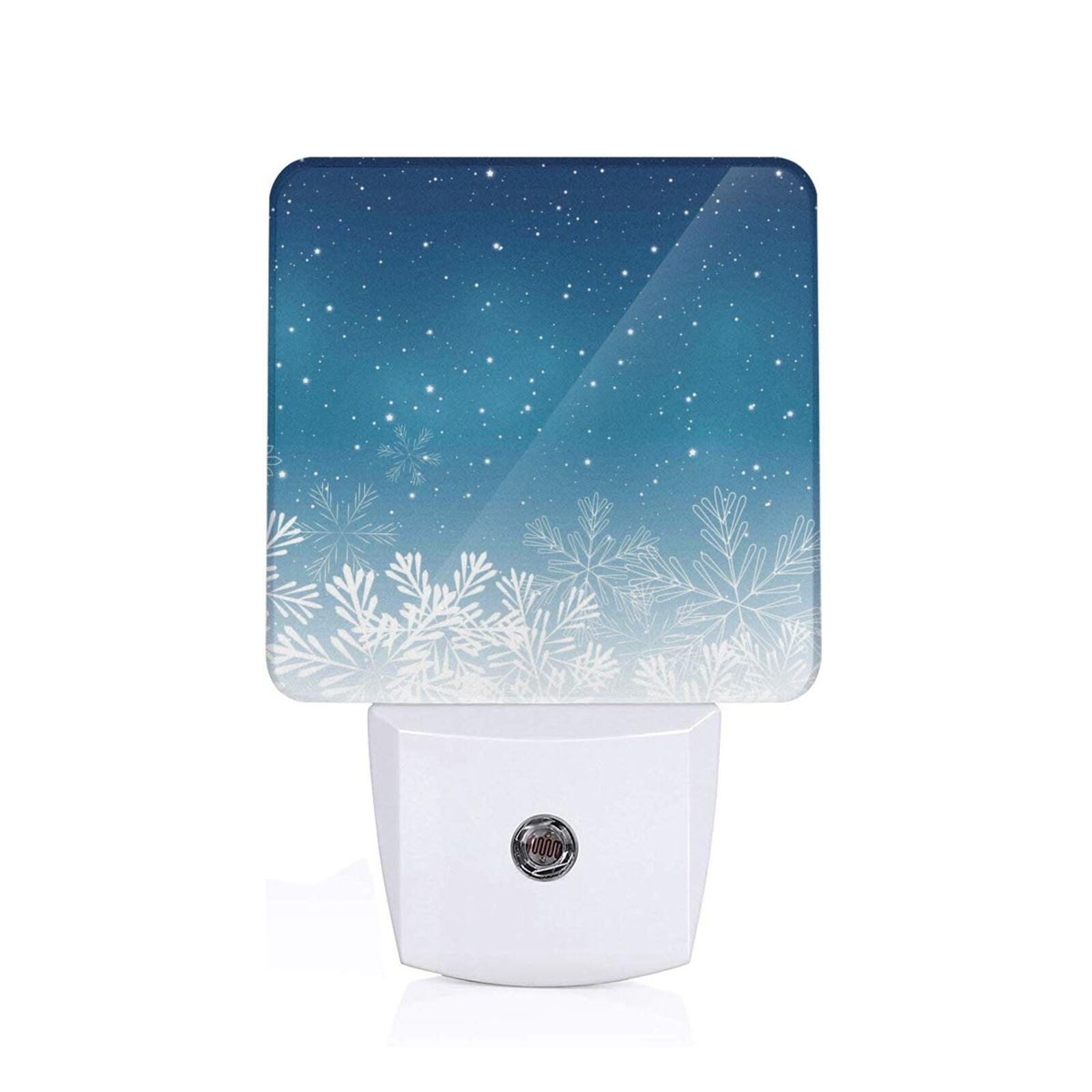 Honeii Christmas Snowflakes Print LED Night Light with Light Sensor ...