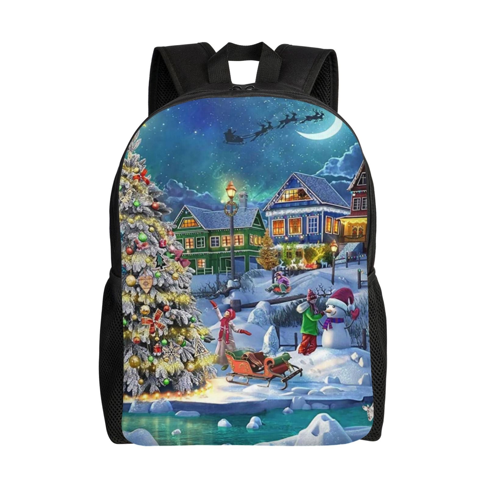 Honeii Christmas Tree Print Laptop Backpack for Work, College, Travel ...