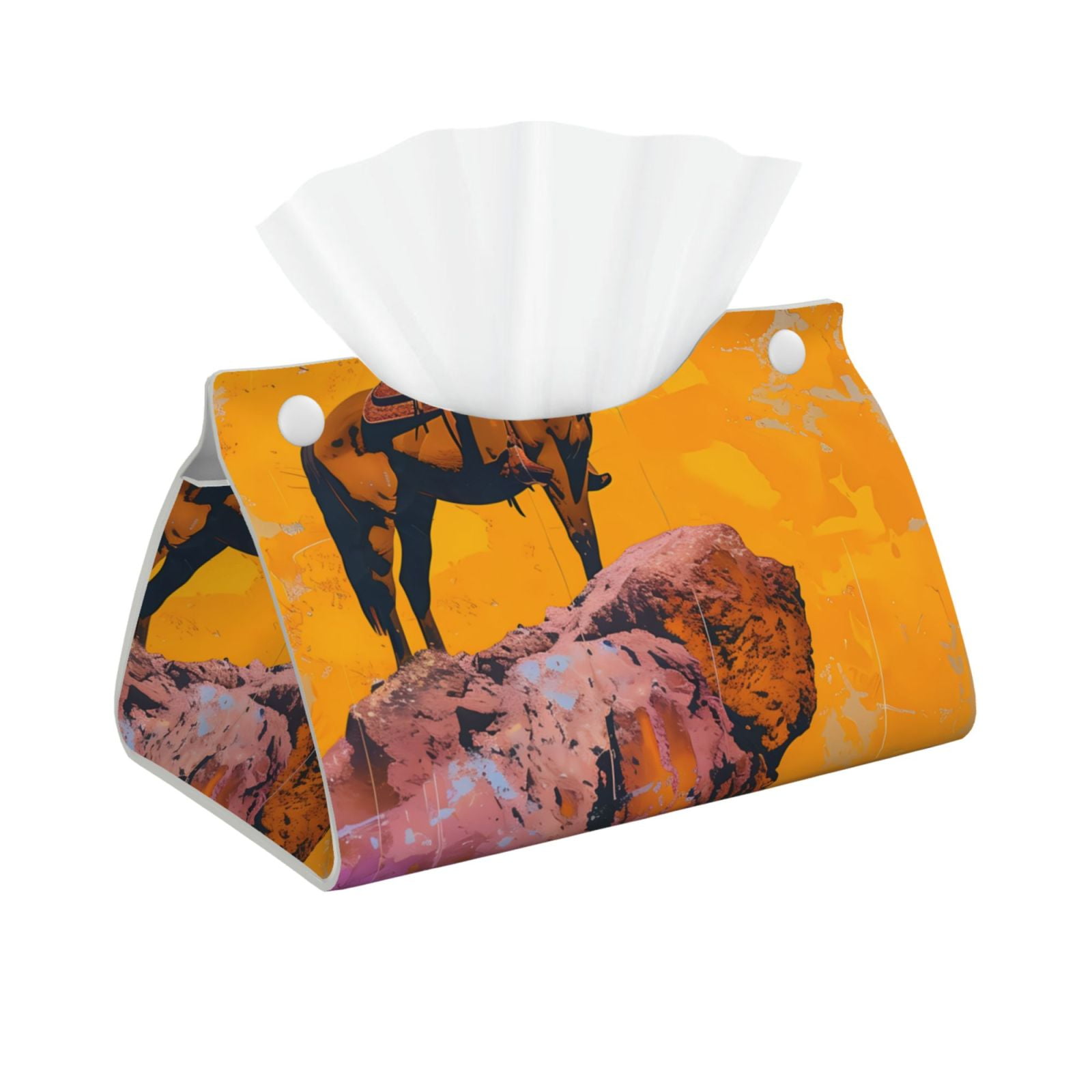Honeii Cliff Western Cowboy for Tissue Box Cover/Holder - Covers ...